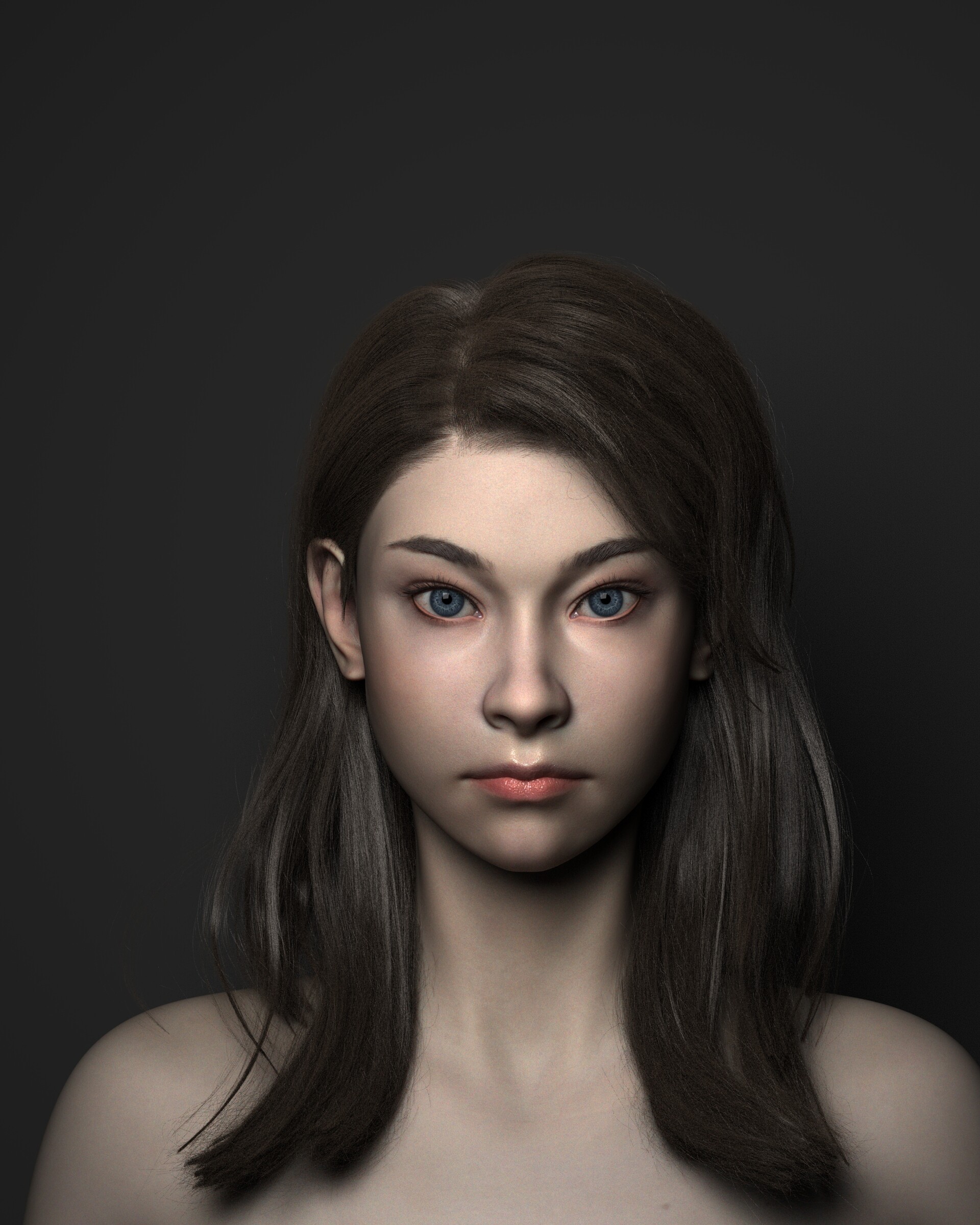 ArtStation - 一个写实角色头像练习