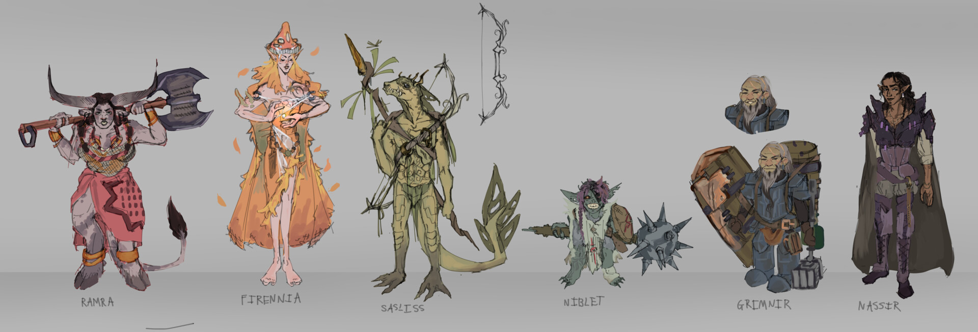 wunzie - Fantasy Character Lineup for Archmage Press