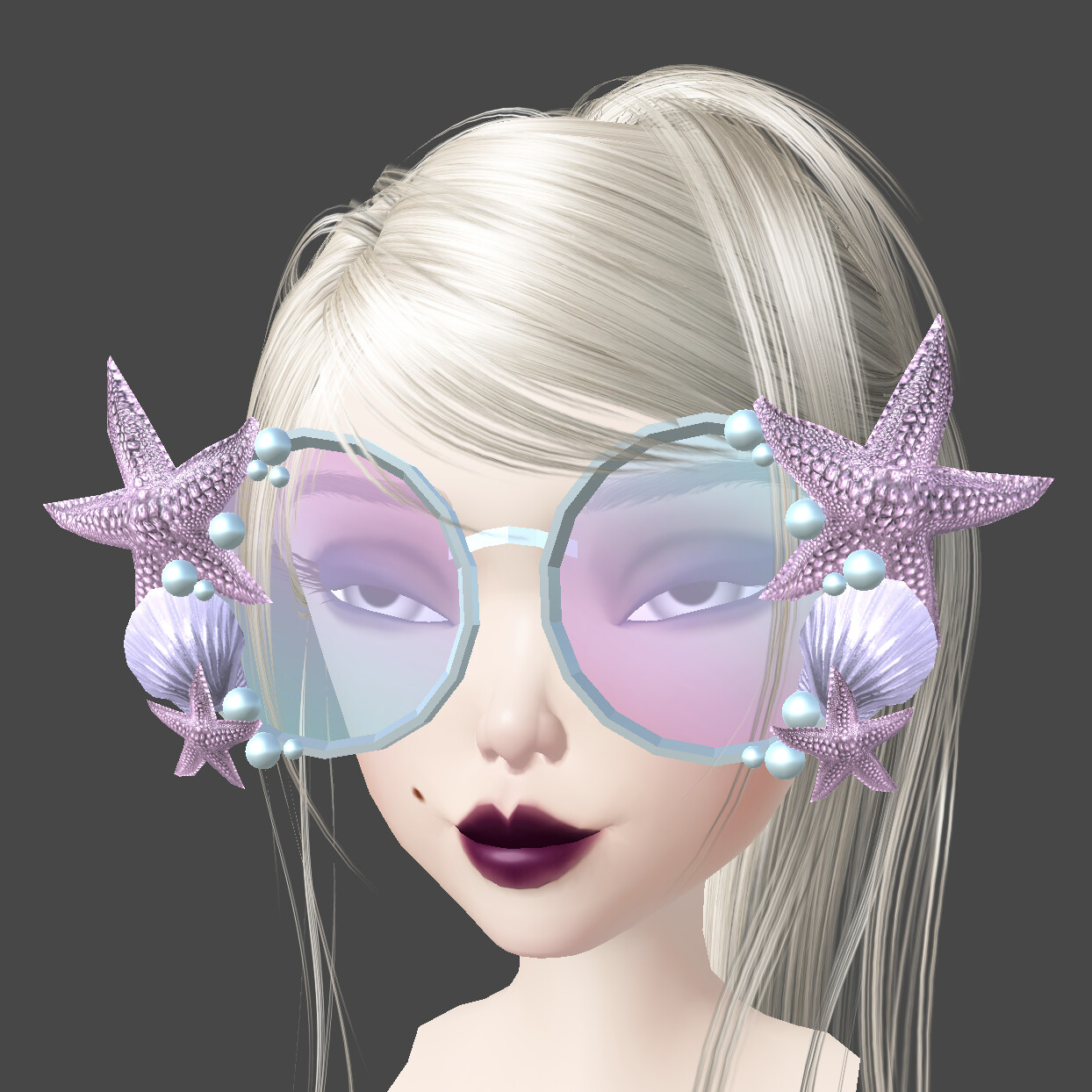 ArtStation - Low Poly Zepeto Seashell 3D Model Sunglasses