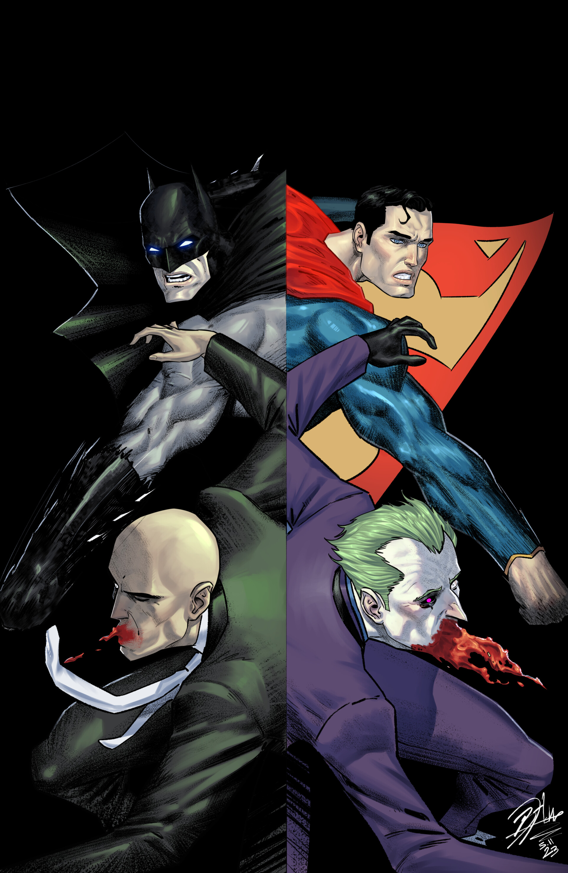 ArtStation - Batman Luthor Superman Joker