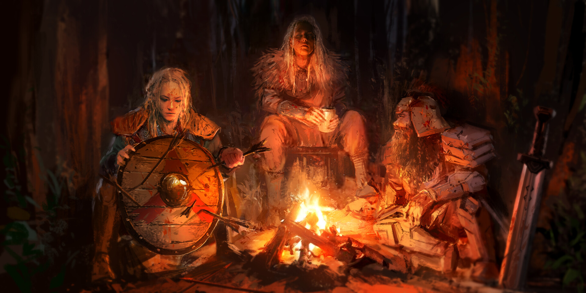 ArtStation - Project Untitled- campsite scene concept art