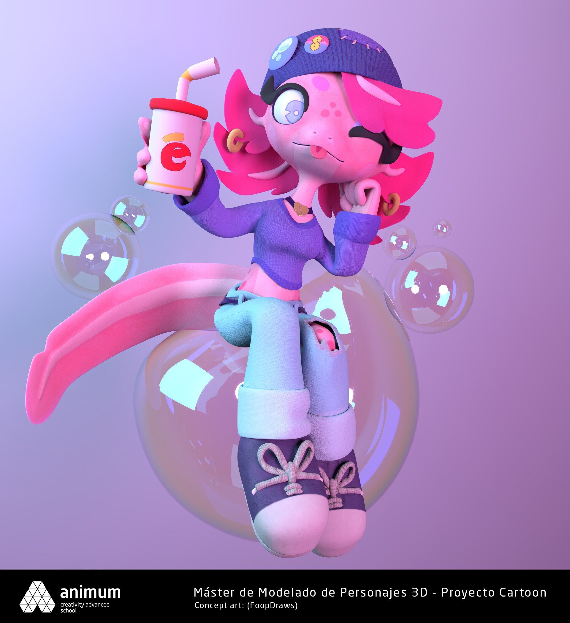 ArtStation - Animum|Axie the axolotl girl