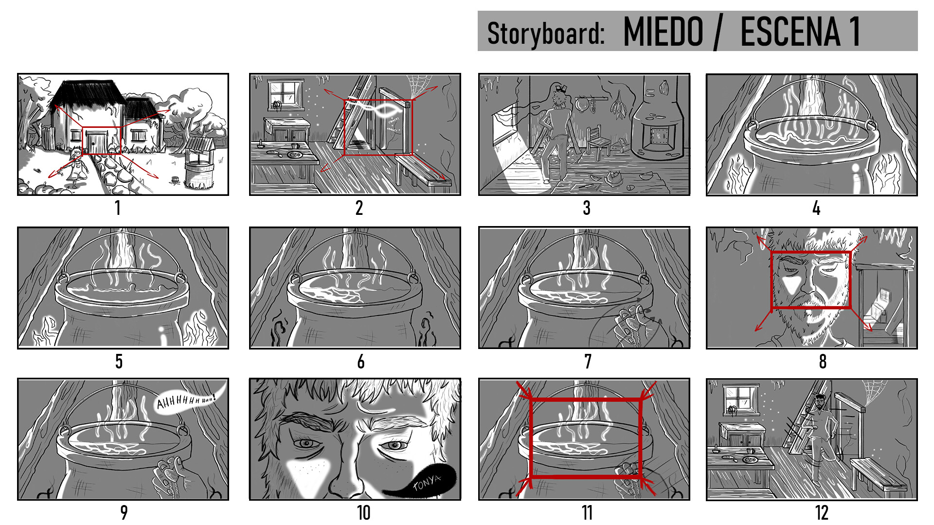 ArtStation - Storyboard - Miedo- Escena1
