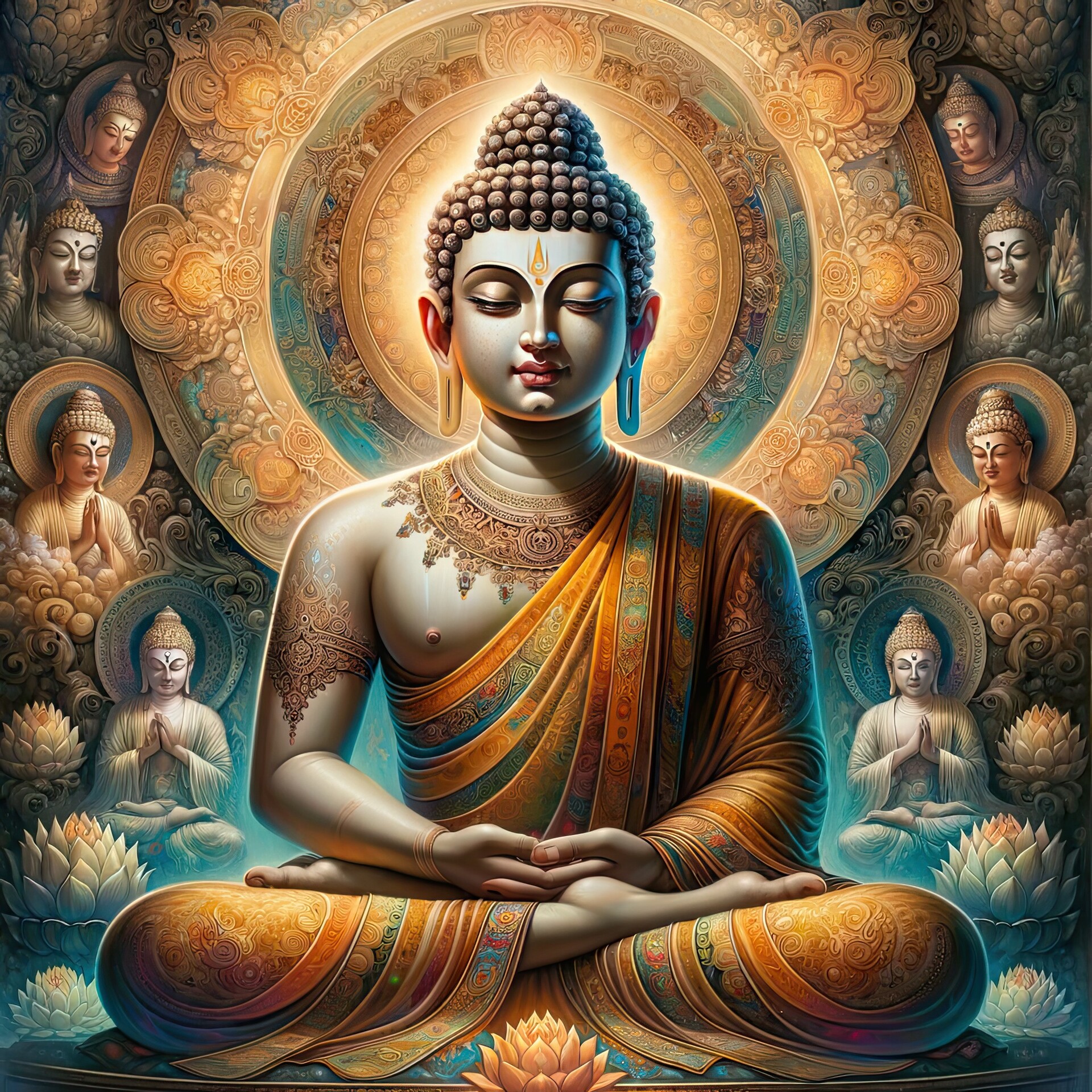 ArtStation - Zen Harmony: A Collection of Buddha in Deep Meditation