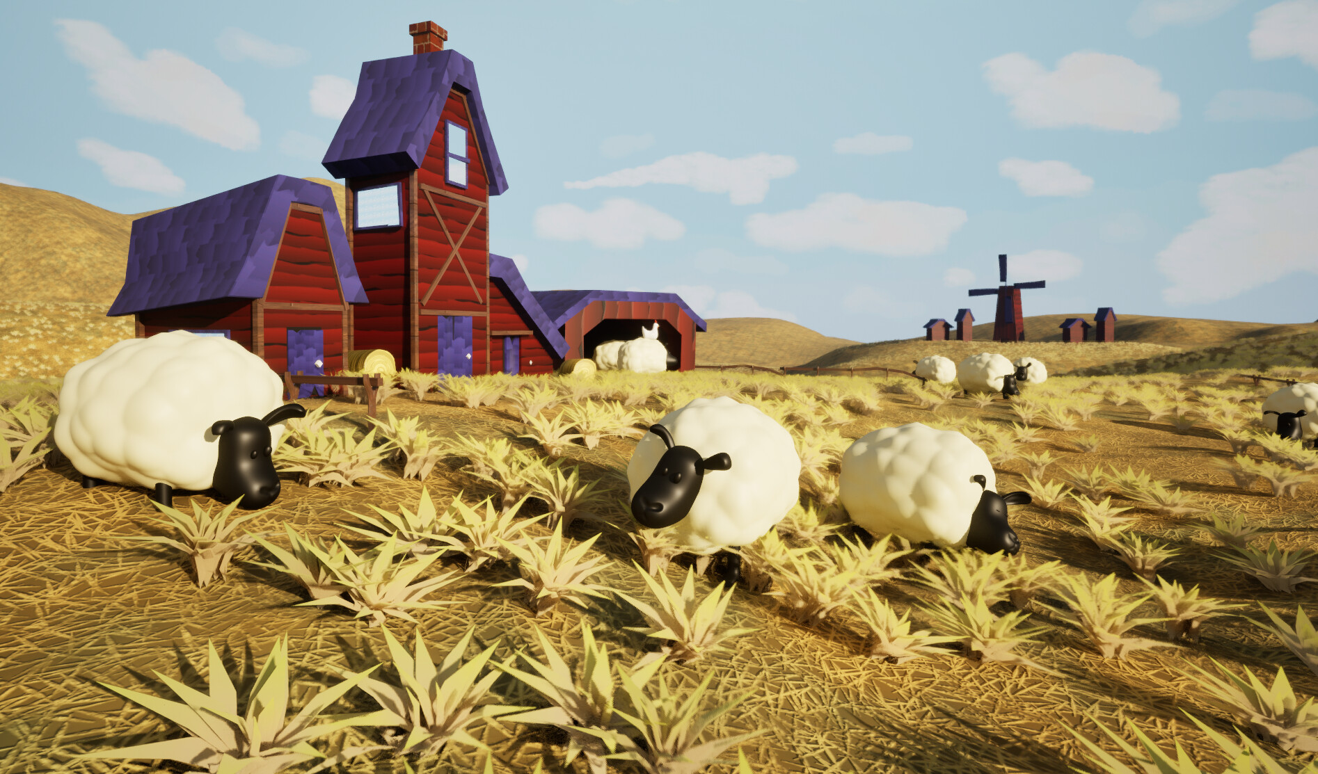 ArtStation - Stylized Farm on a Hill - based on a concept from Slawek Fedorczuk