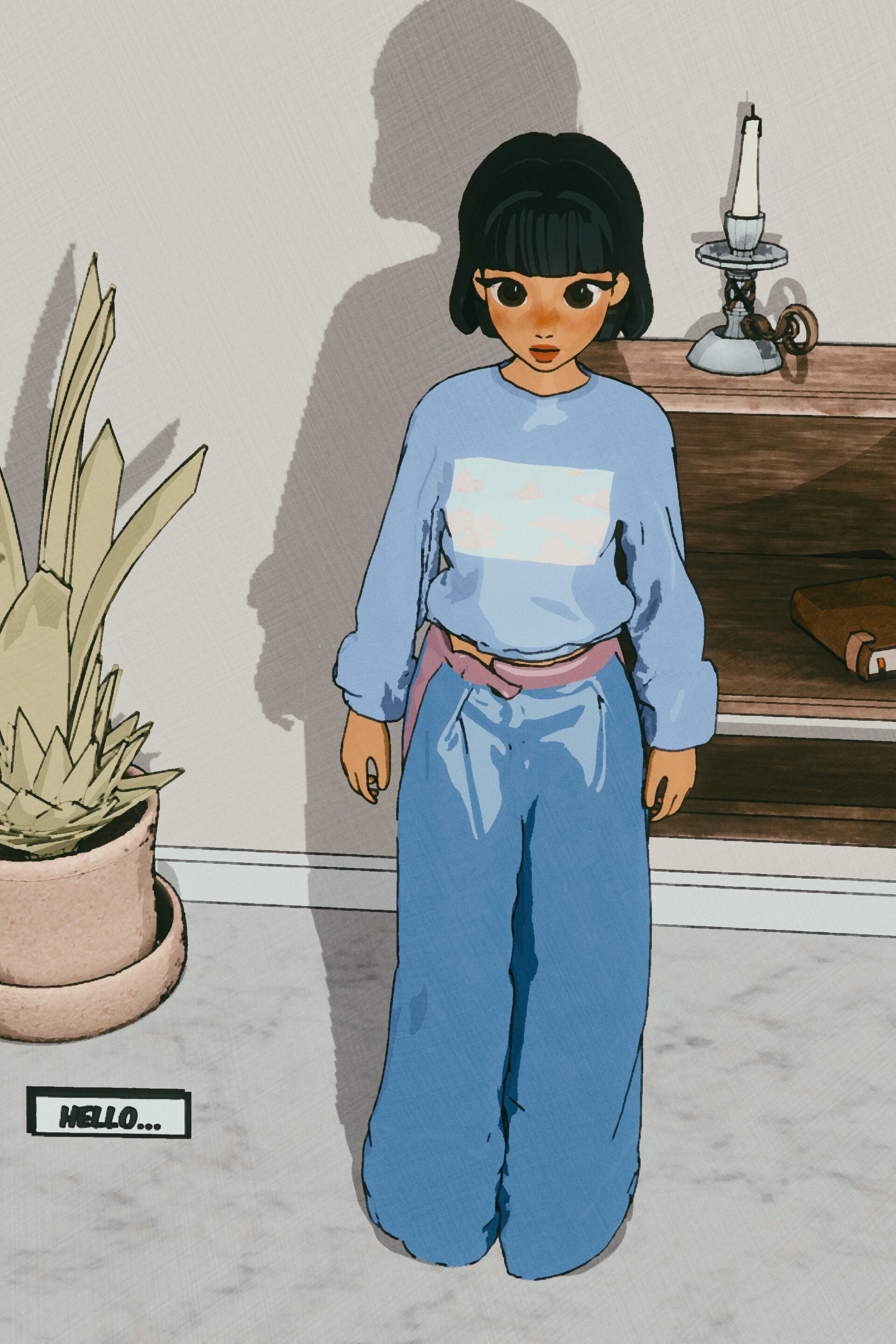 ArtStation - 2D Art Style on 3D in Blender