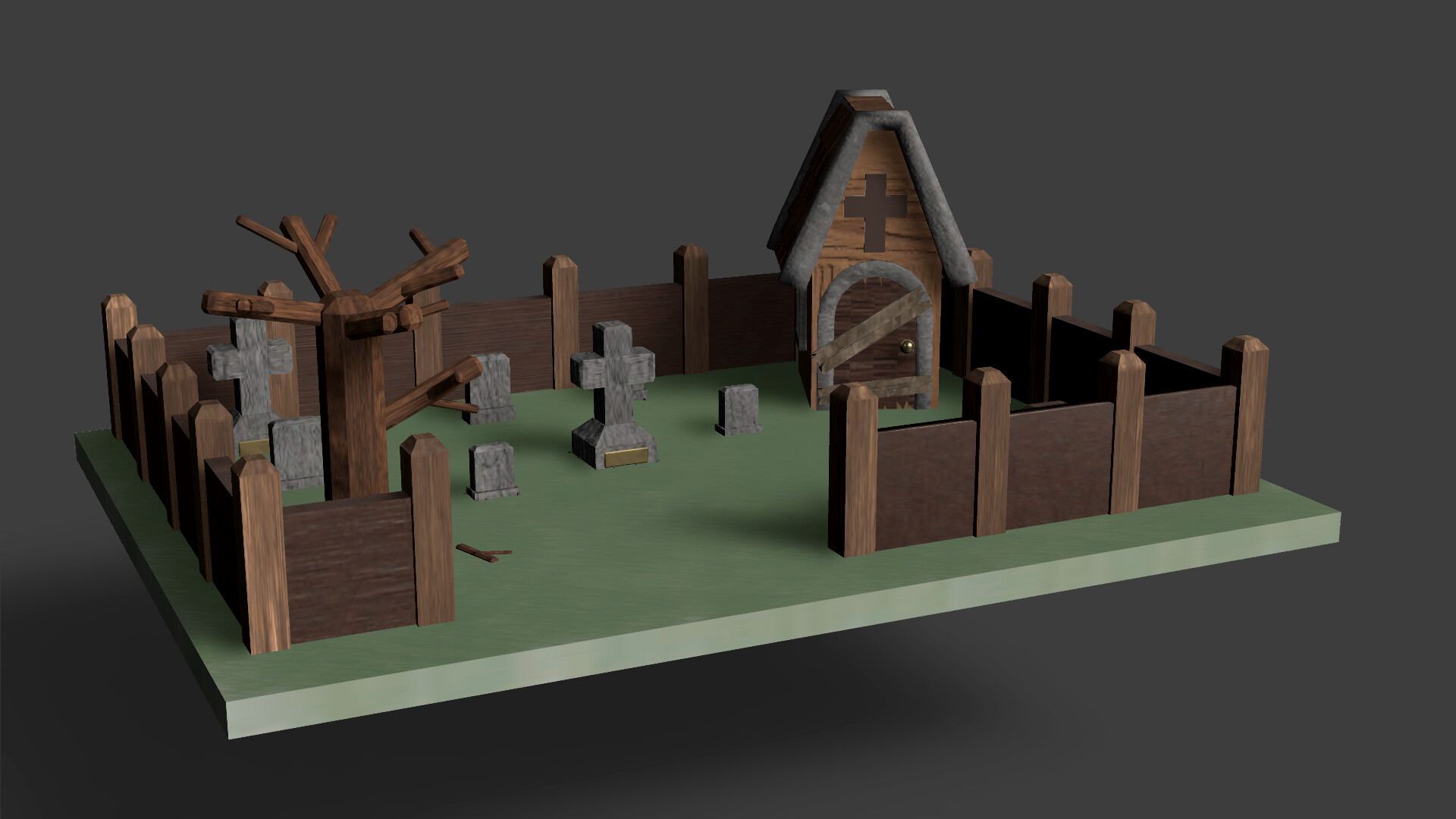 ArtStation - Low Poly Graveyard