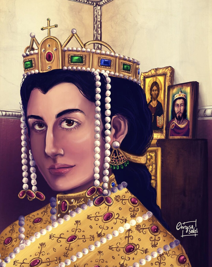 Chrysa Sakel - A younger portrait of Byzantine empress Irene of Athens