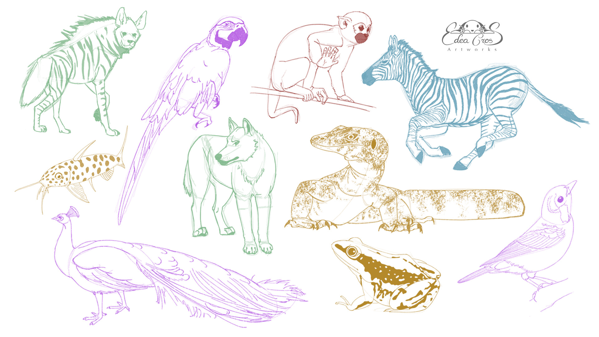 Edea Cross - Animal sketches