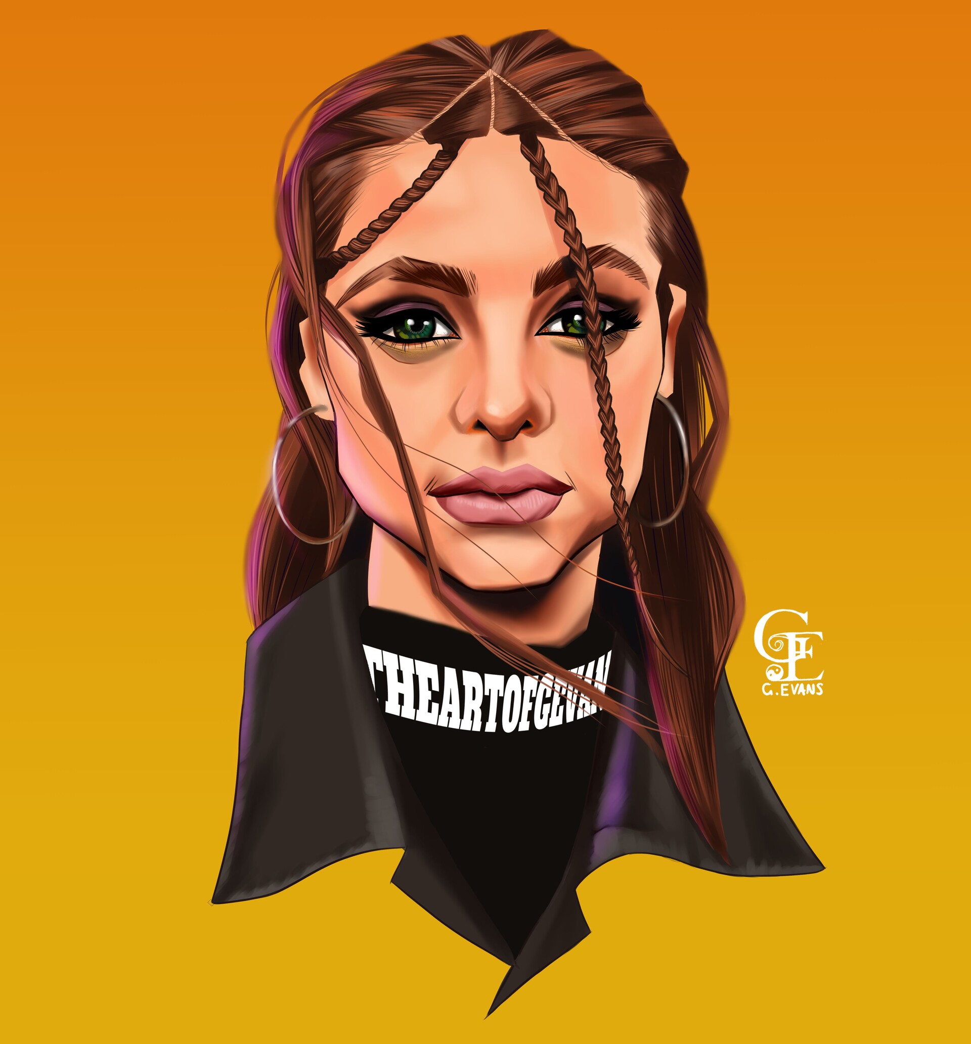 ArtStation - Portrait Of A Girl With Braids