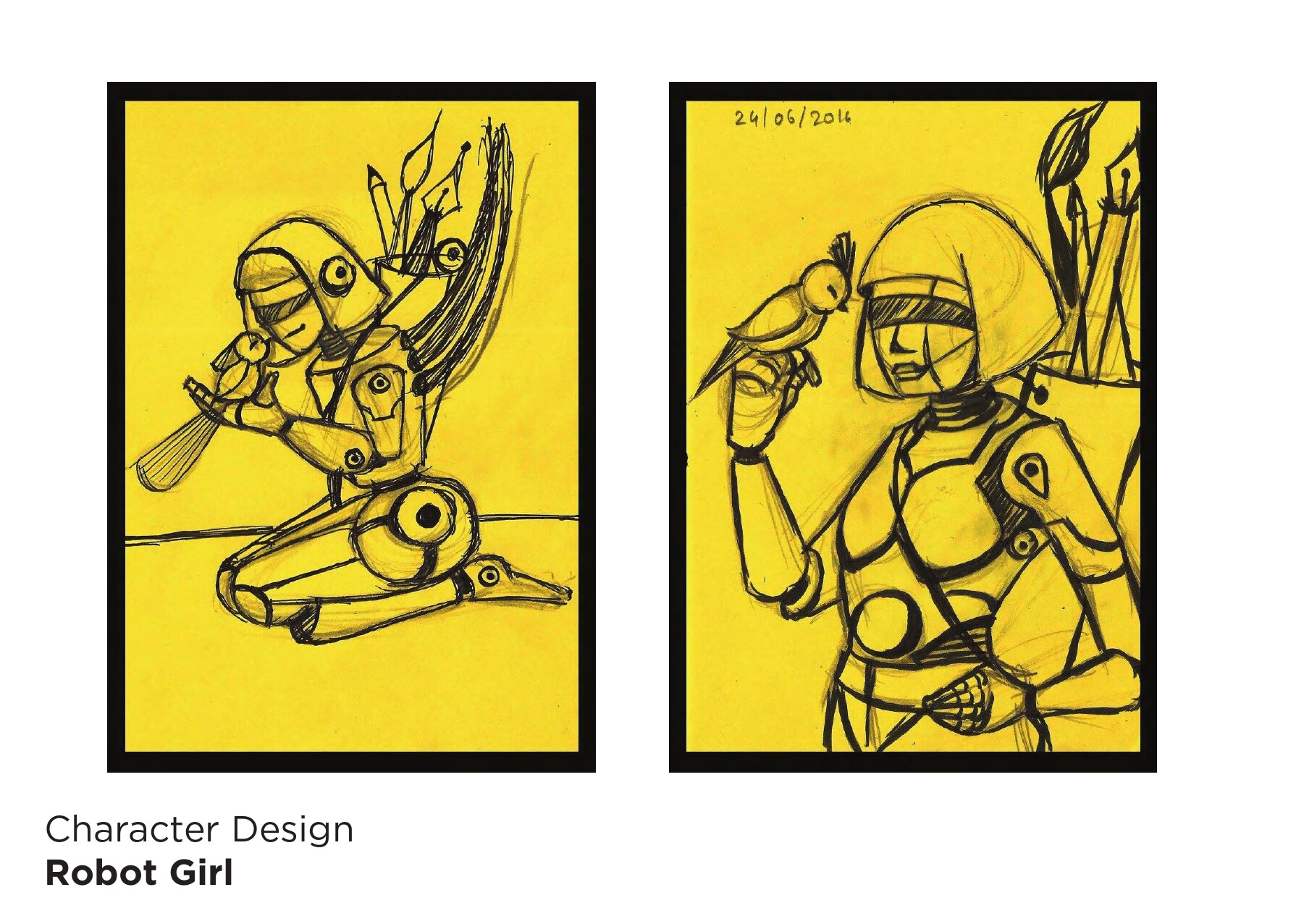 ArtStation - Character Sheet - Robot Girl