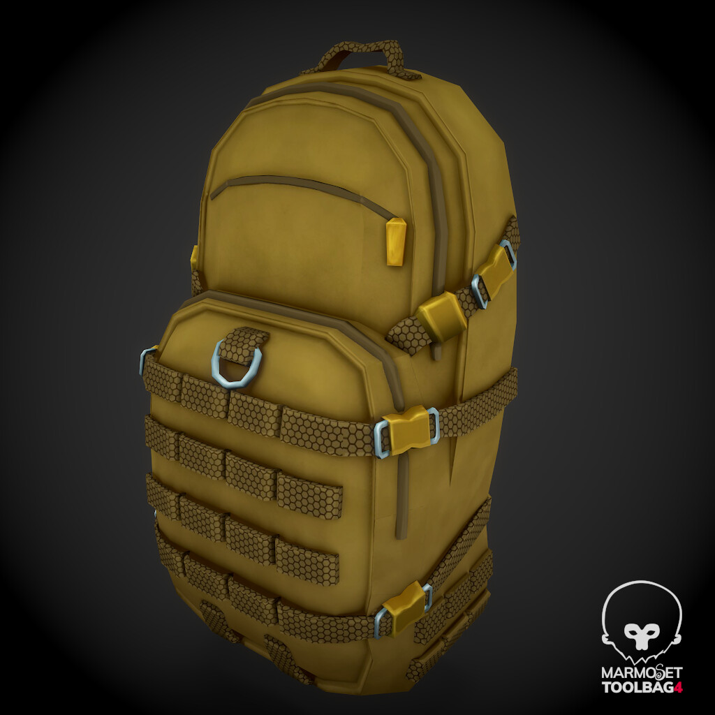 ArtStation - Stylized bag backpacks , tactical, military expedition