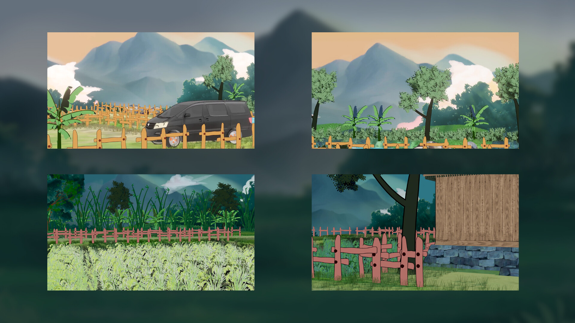 Kyla Syahda - Grassfield and Mountain - Background