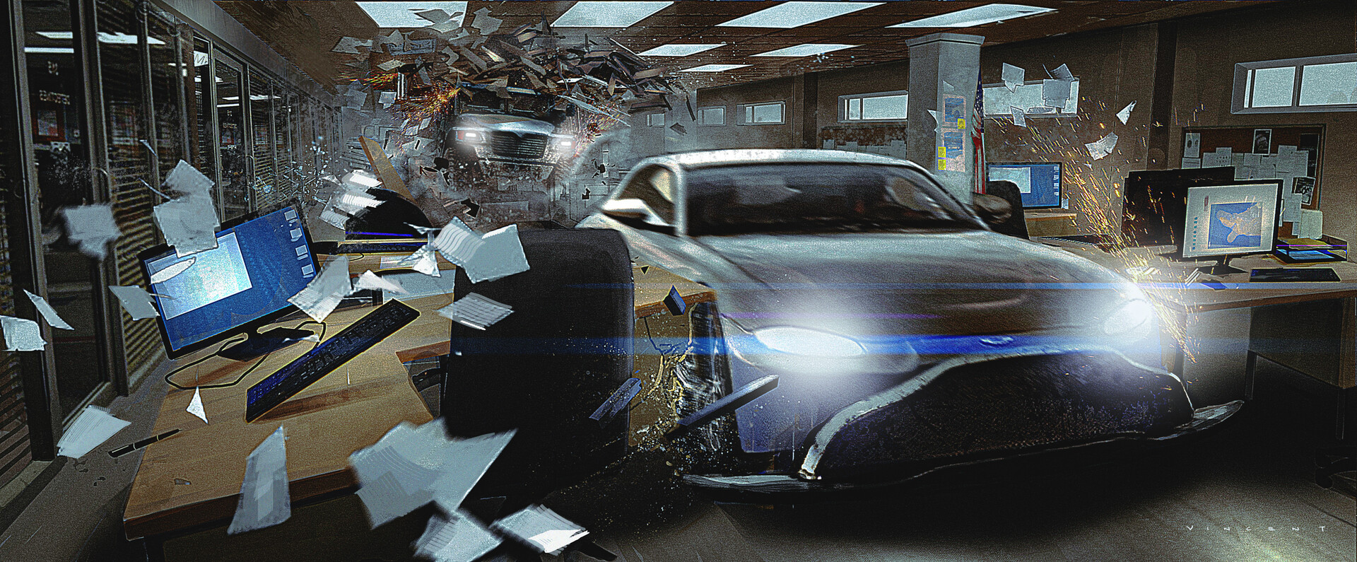 ArtStation - "Infinite" movie- key frame concept art