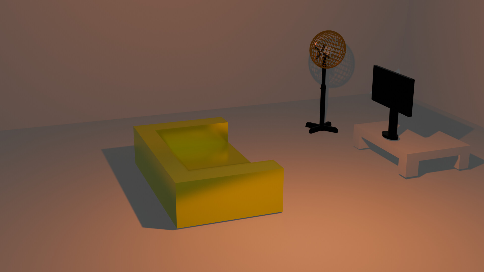 ArtStation - Fan in a living room