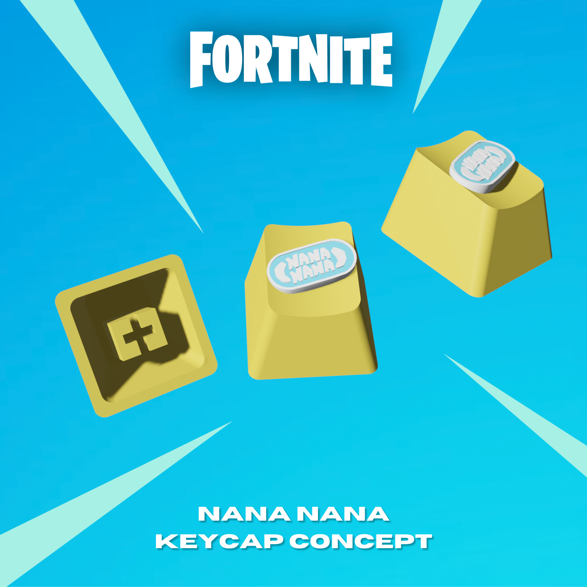 ArtStation - Fortnite NANA NANA Keycap Concept