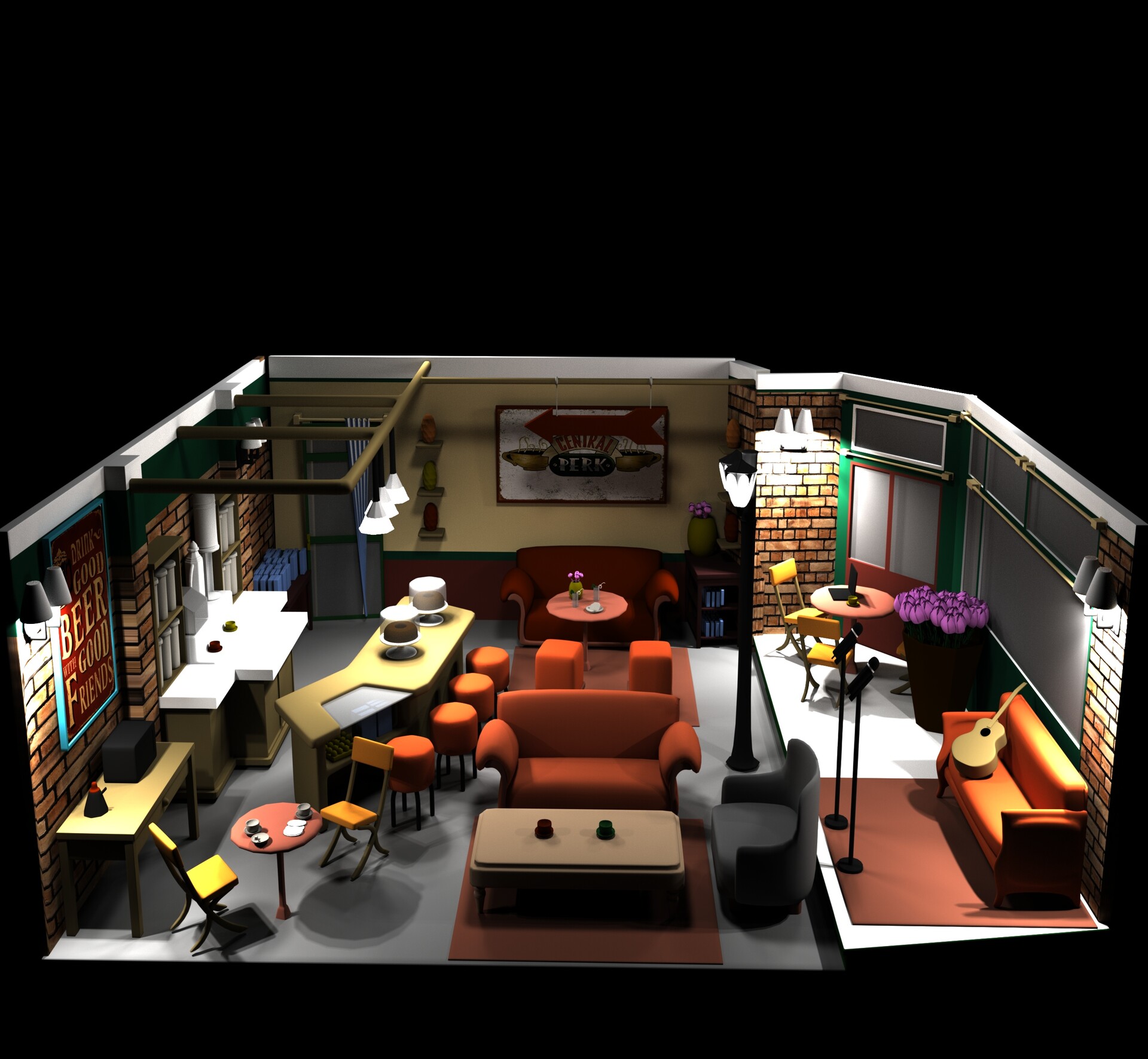 ArtStation - Friends Bar