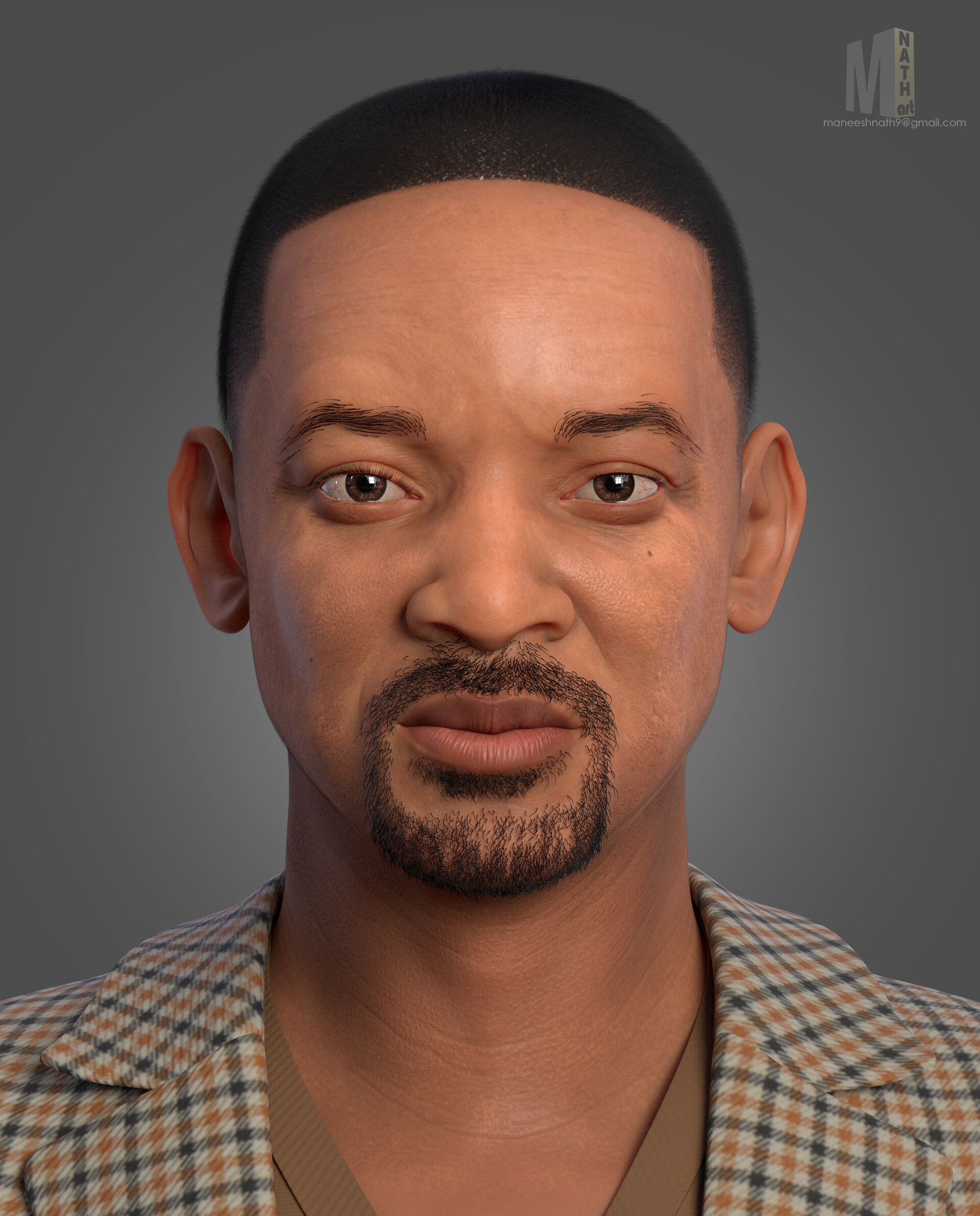 ArtStation - Will Smith 3D potrait