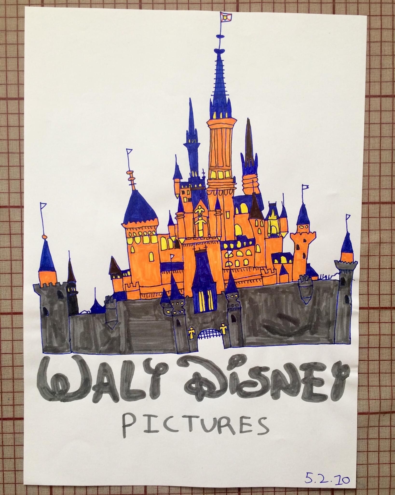 disney castle draw