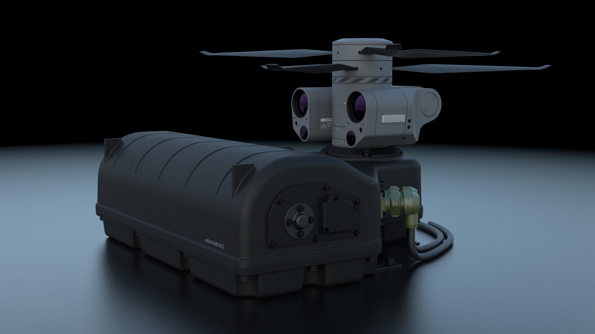 ArtStation - A tethered drone observer concept.