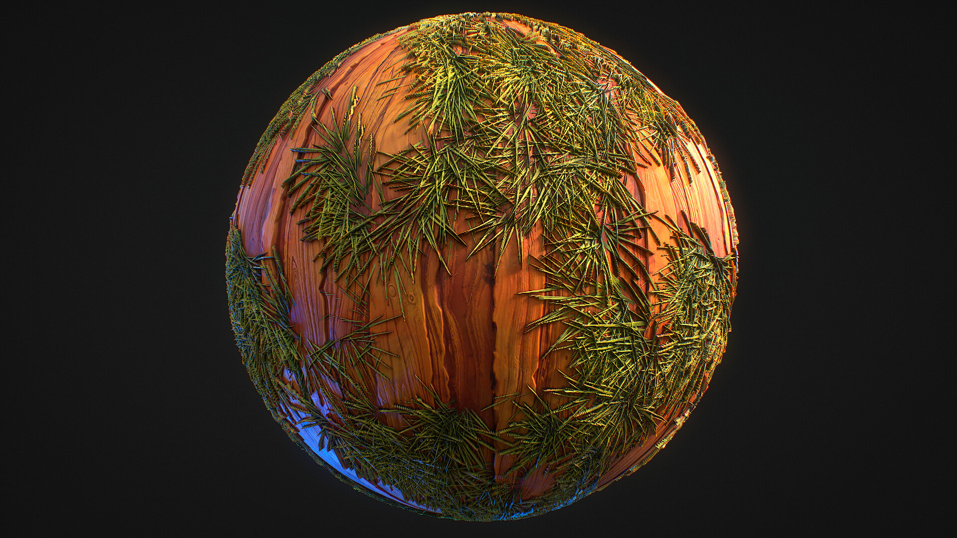 ArtStation - Stylized Tree Bark with Grass Material