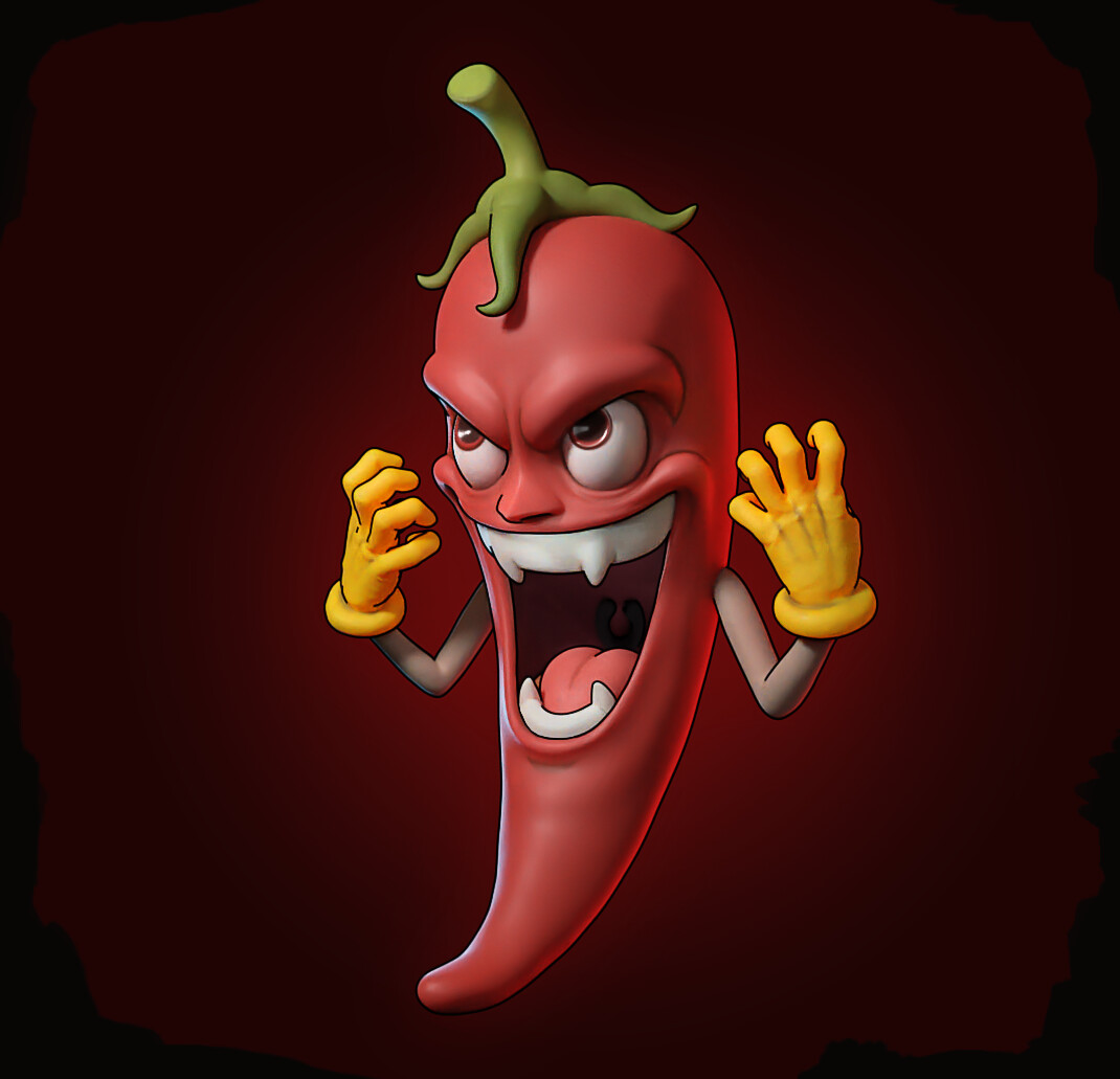 ArtStation - Cartoon chili