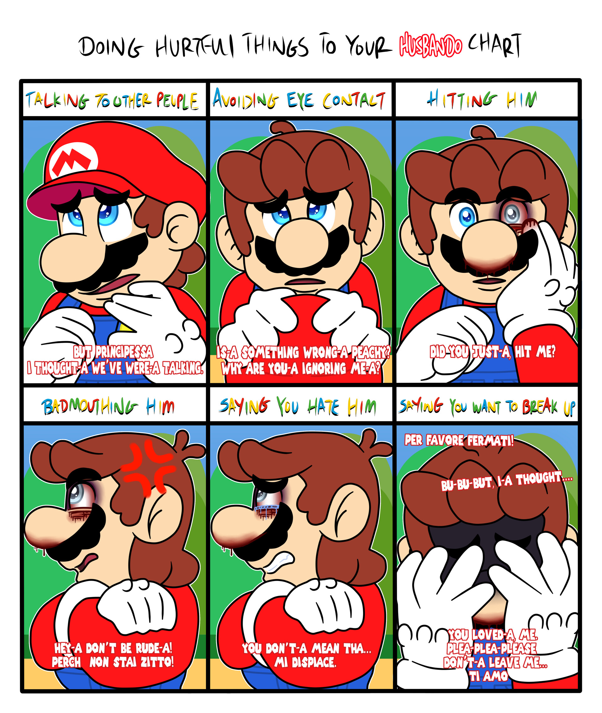 ArtStation - Doing Hurtfull Things To Your Husbando Chart Mario