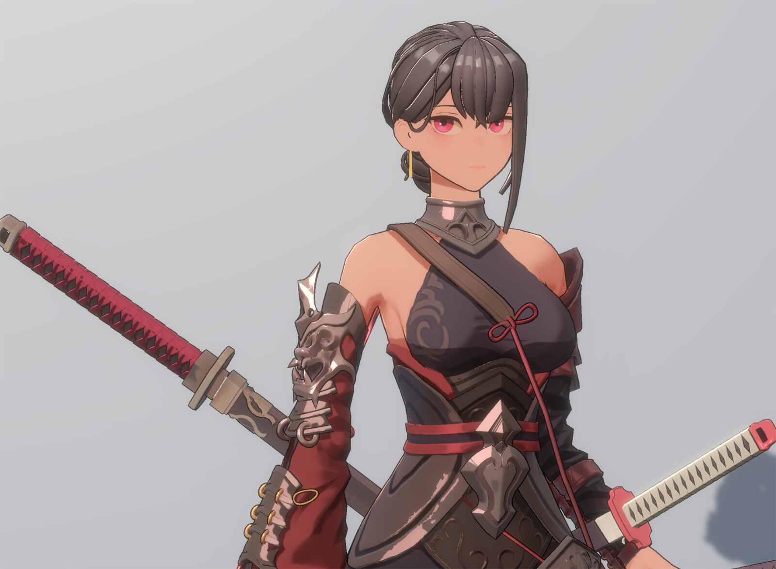 dong ju kim - Samurai girl Fan Art - Bake Hand Paint and PBR+NPR Shader graph study