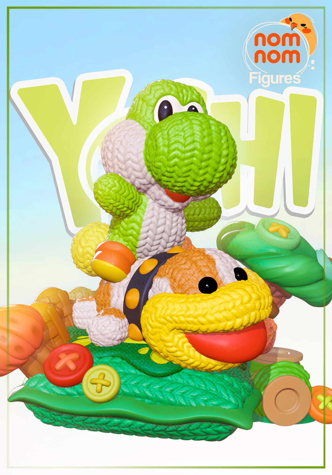NomNom Figures - Yoshi - Yoshi's Woolly World