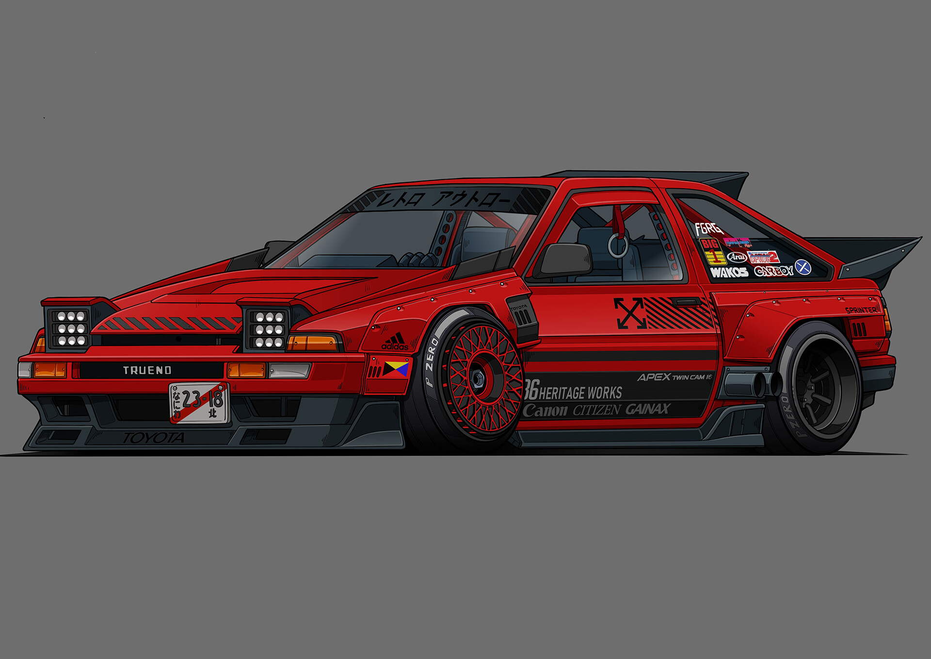 ArtStation - Toyota Sprinter Trueno AE86