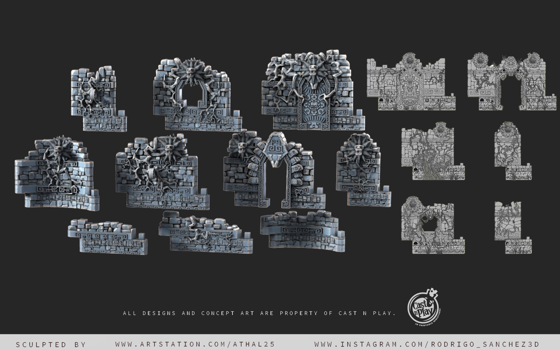 ArtStation - Temple Walls