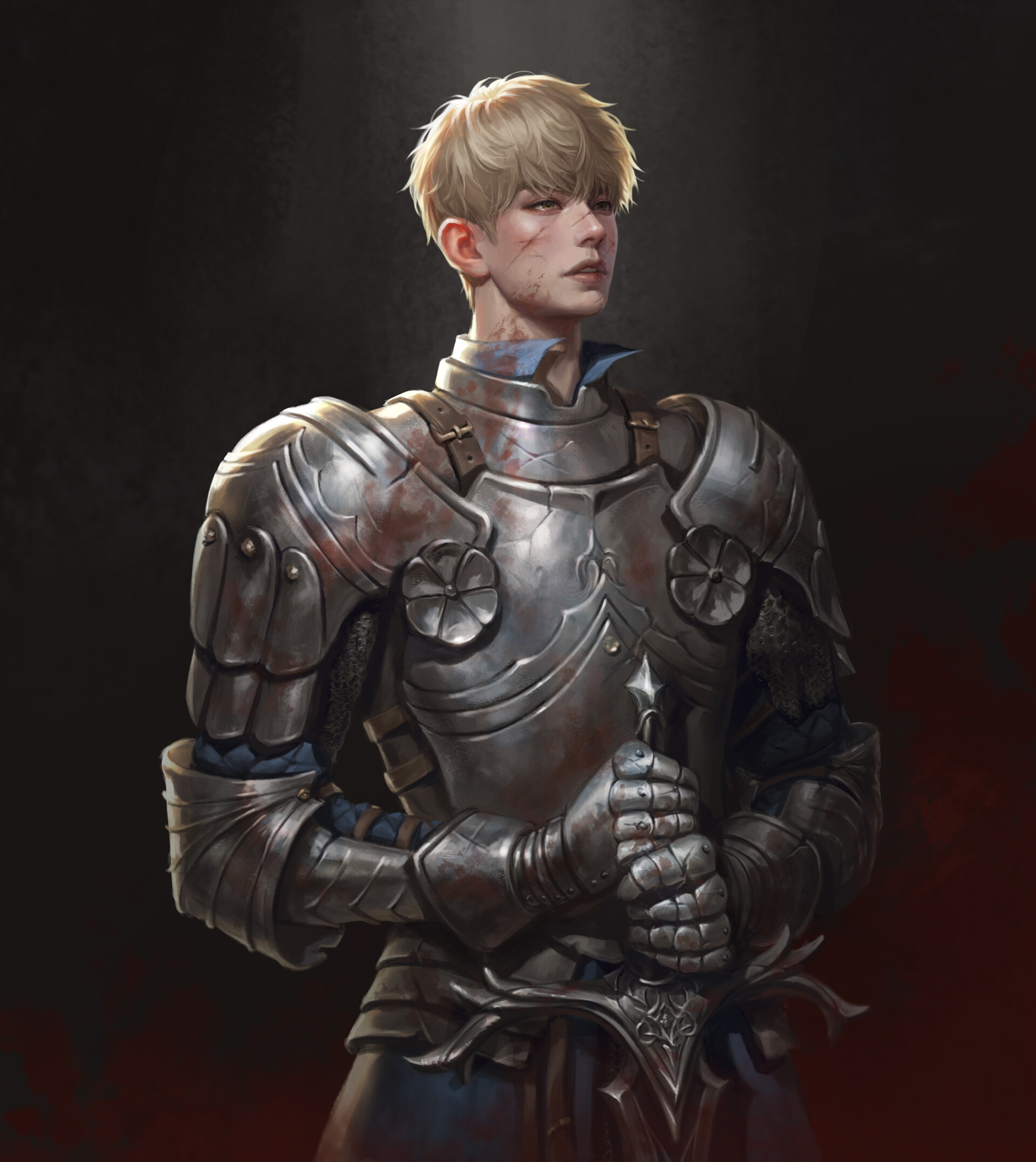 ArtStation - A bloody young knight