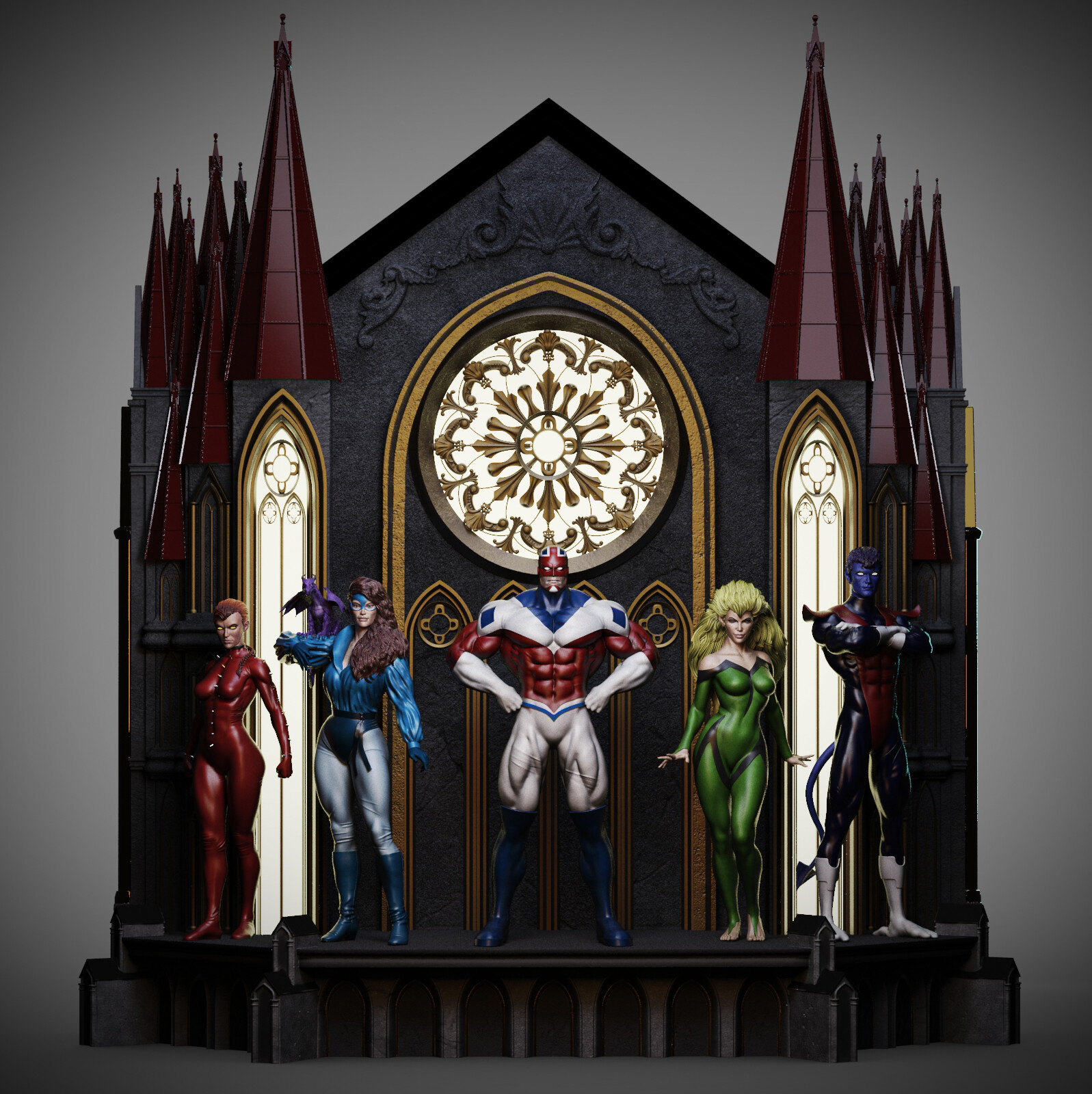 ArtStation - Marvel Comics Excalibur, redo.