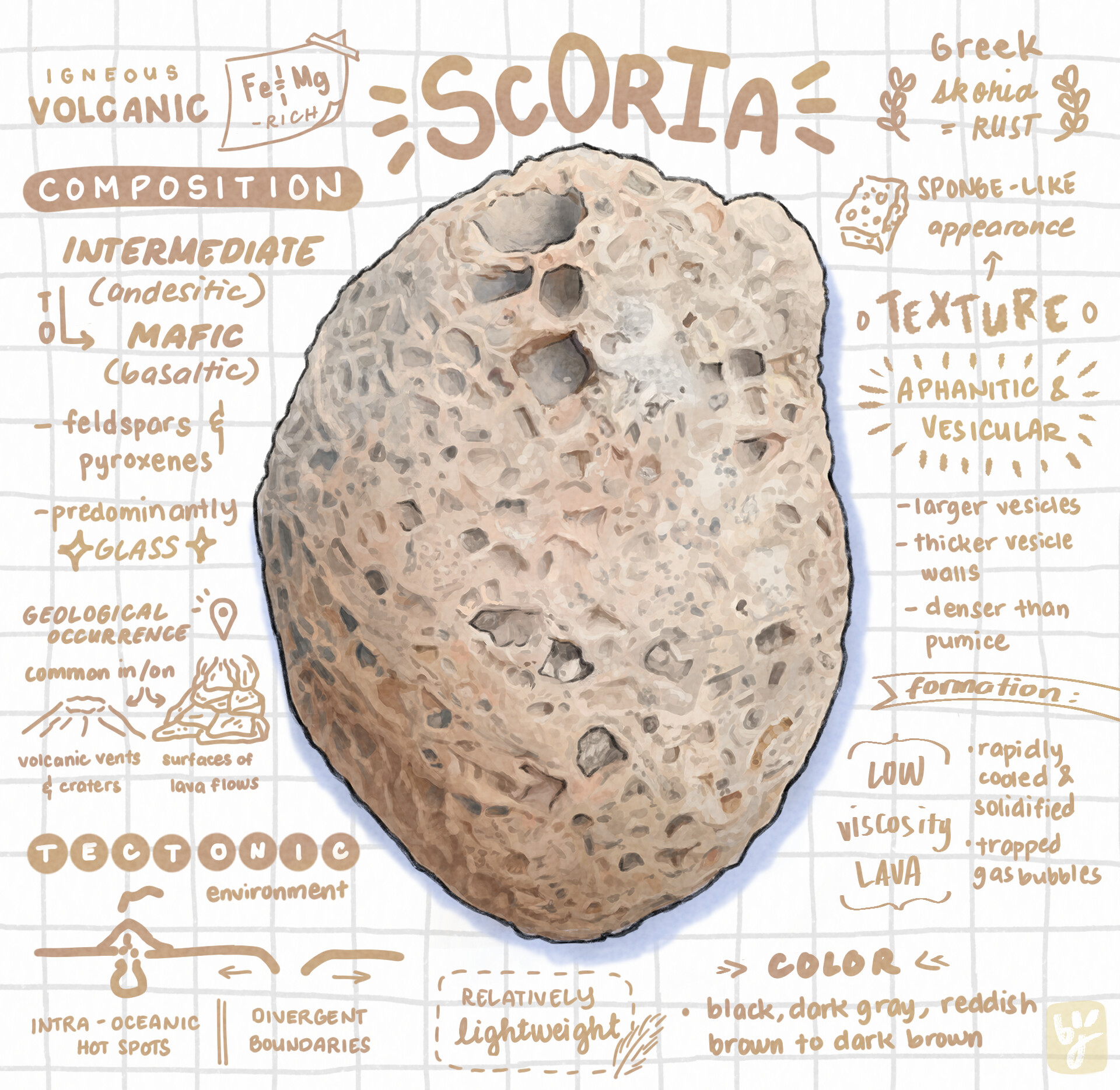 scoria igneous rock composition