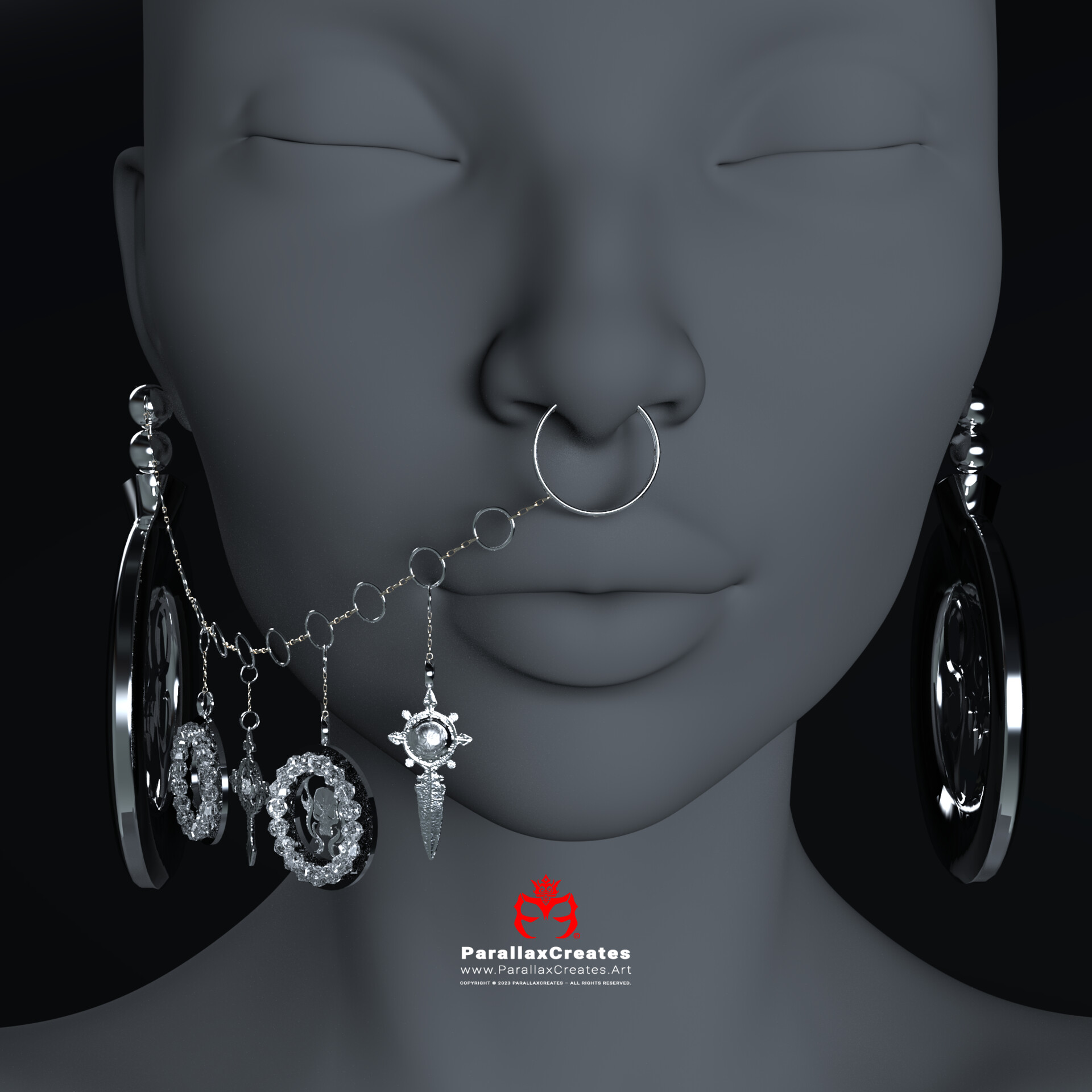 ParallaxCreates (Jeremiah Rojas) - 3D Nose Chains by ParallaxCreates
