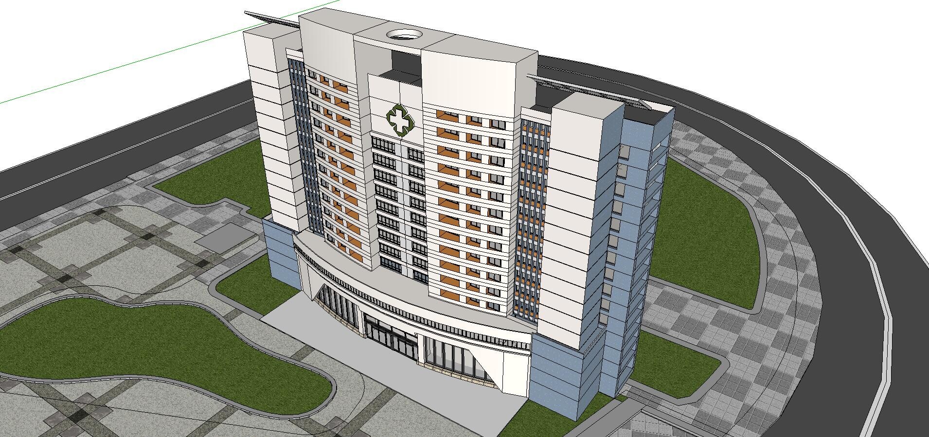 fumaxliu - Sketchup City social Building-Hospital -06
