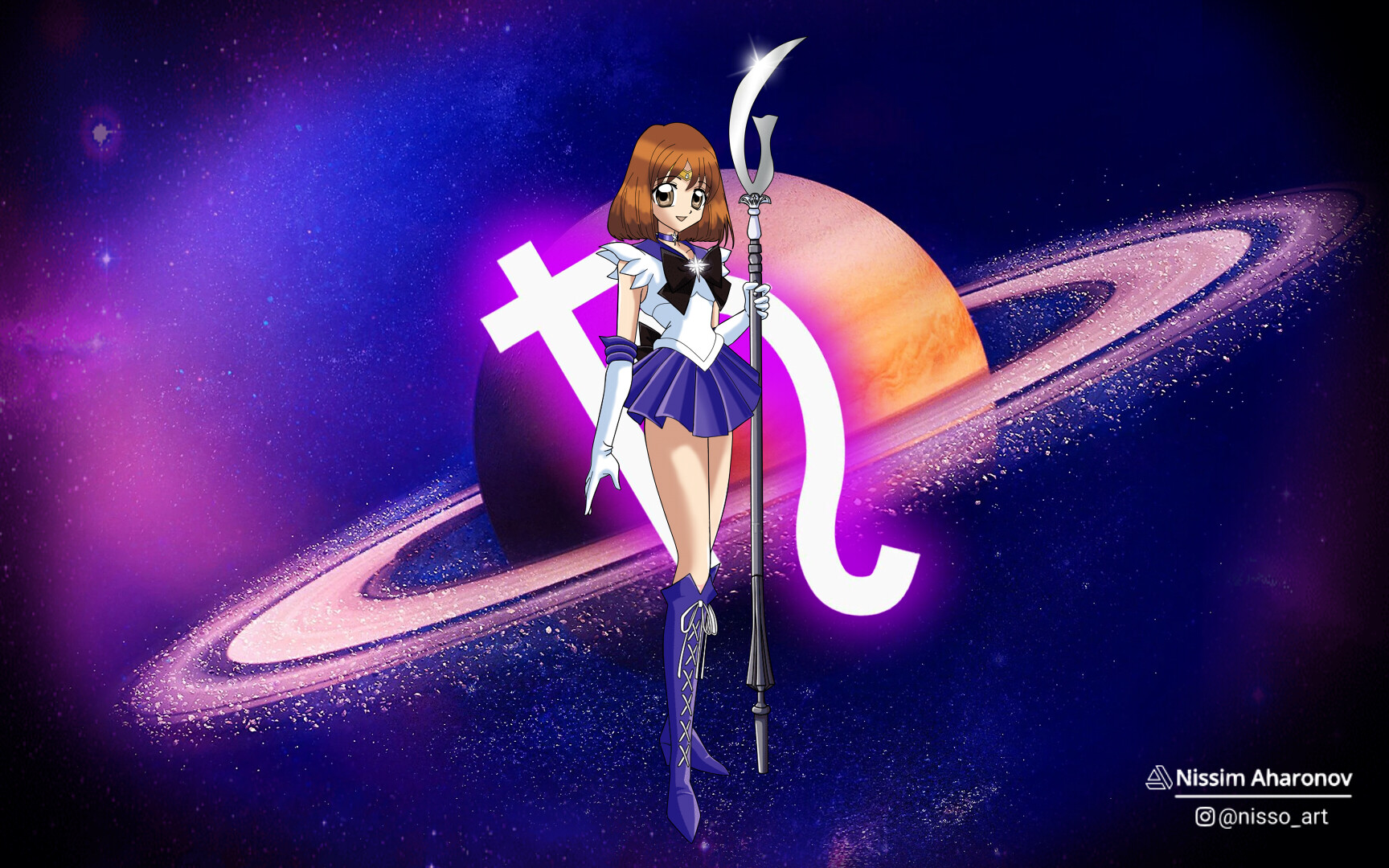 ArtStation - Mikaru as sailor Saturn