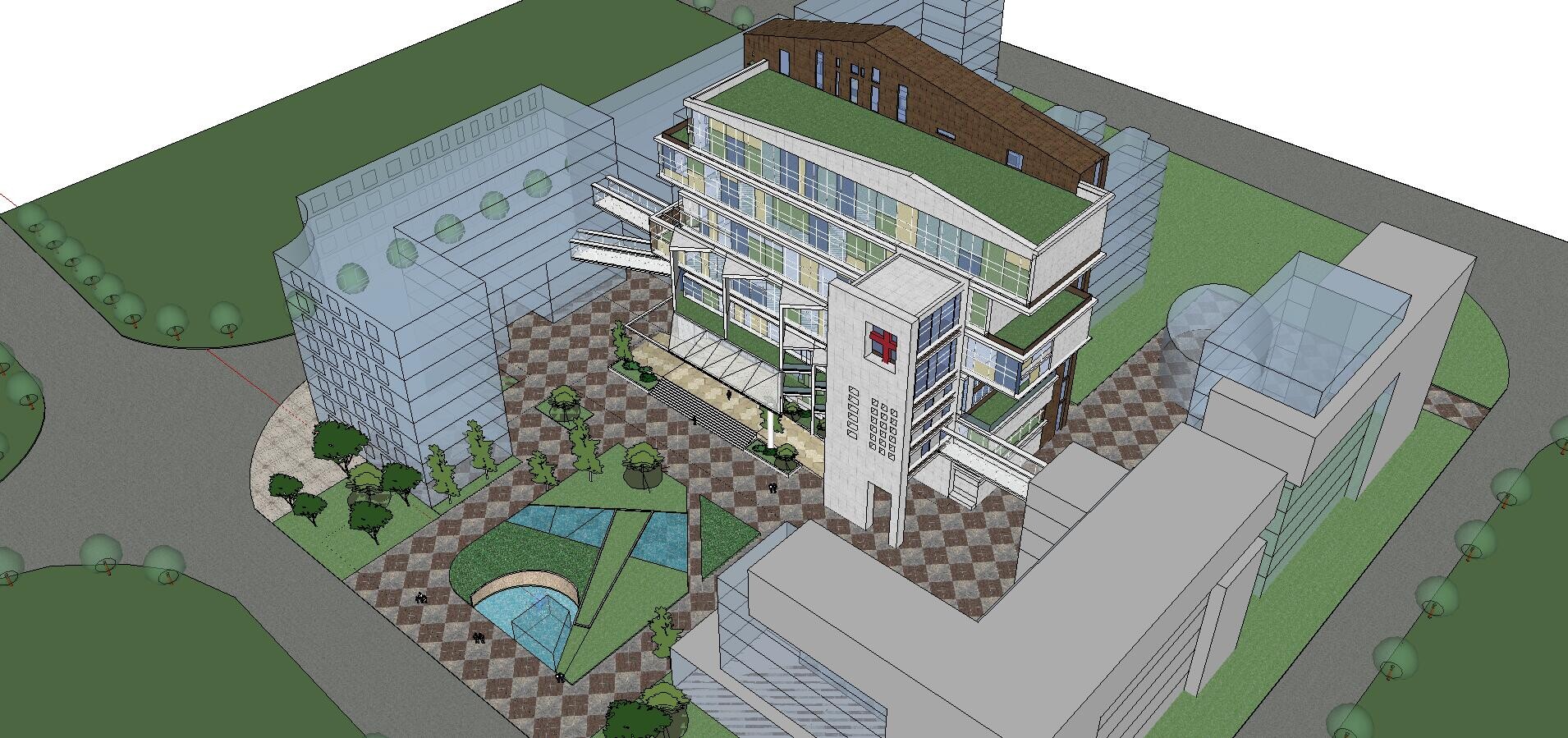 fumaxliu - Sketchup City social Building-Hospital -012