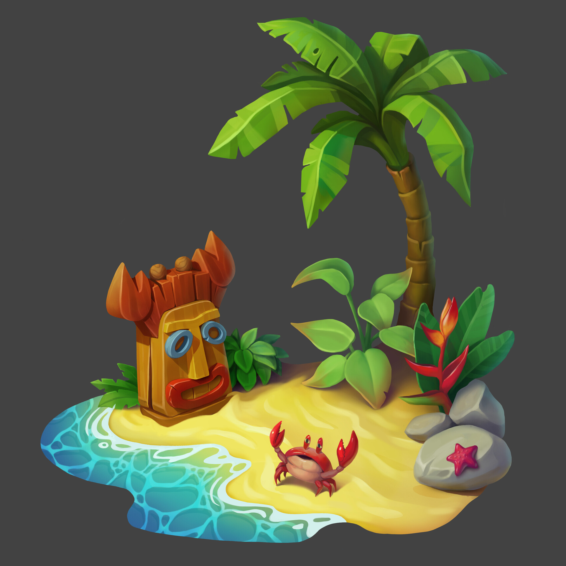 ArtStation - Tropical island, beach