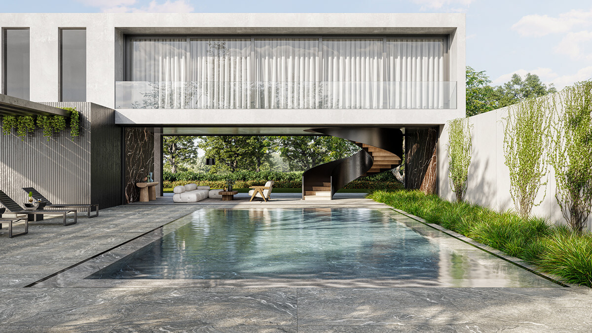 ArtStation - Pool 3d Visualization