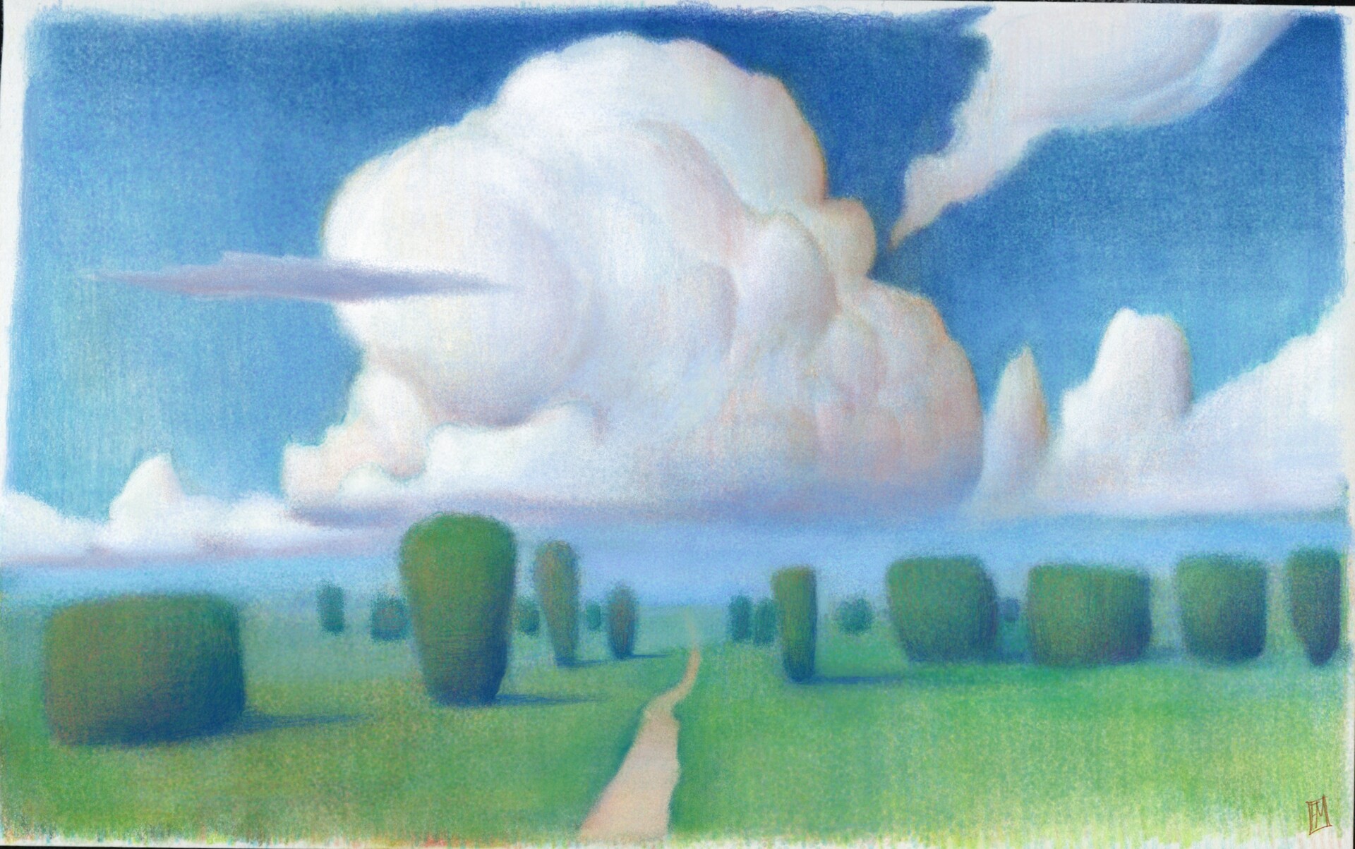 how to color clouds with colored pencils