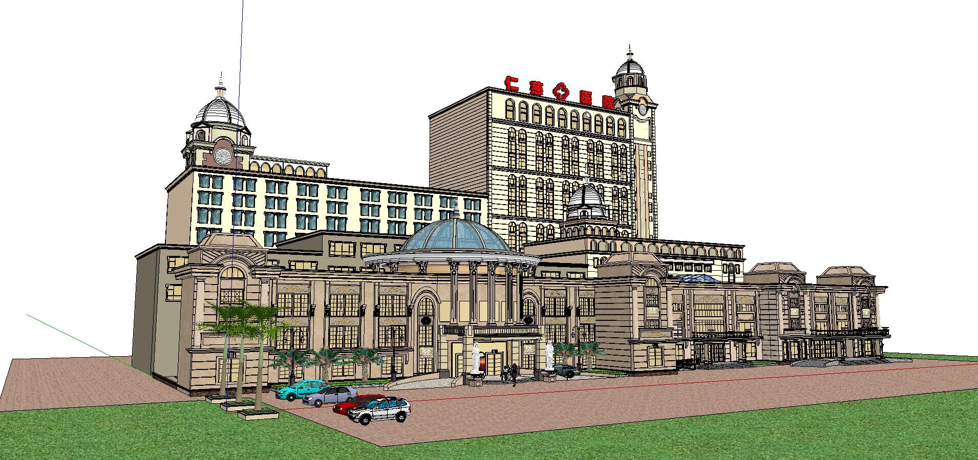 fumaxliu - Sketchup City social Building-Hospital -028