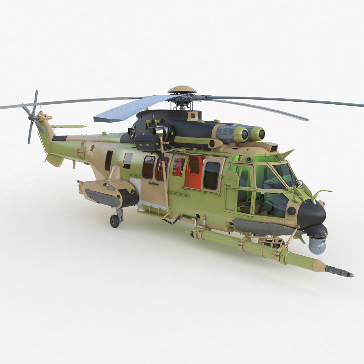 ArtStation - Eurocopter H225M Cougar 3ds max Vray 3D model
