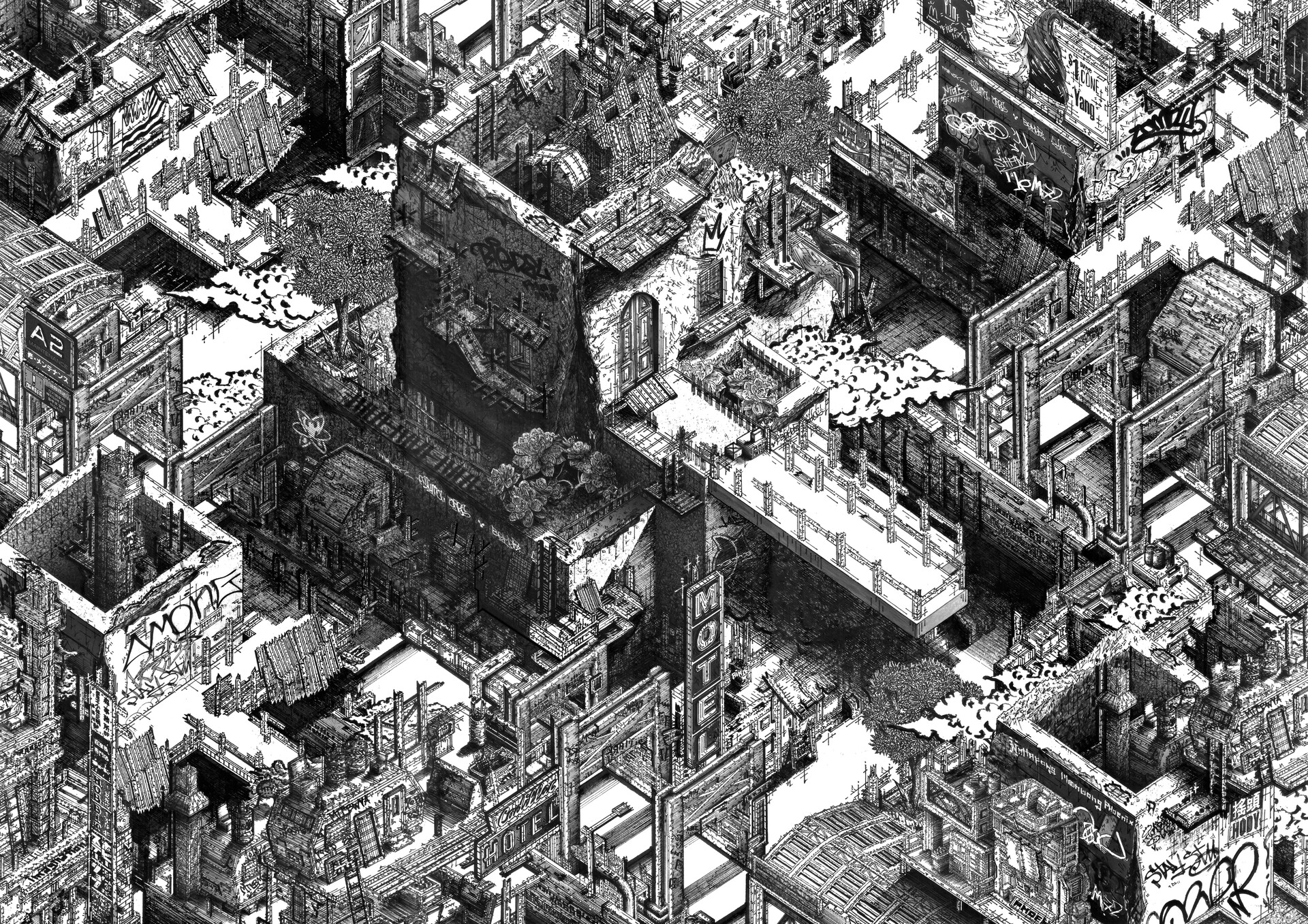 ArtStation - The Castle in the Sky (The Abyss Village)