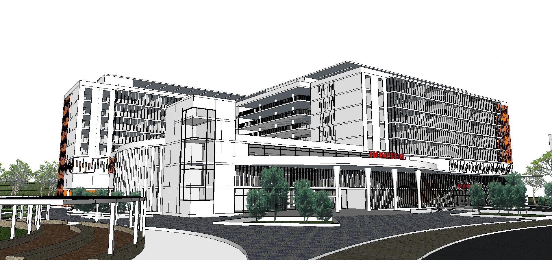 ArtStation - Sketchup City social Building-Hospital -057