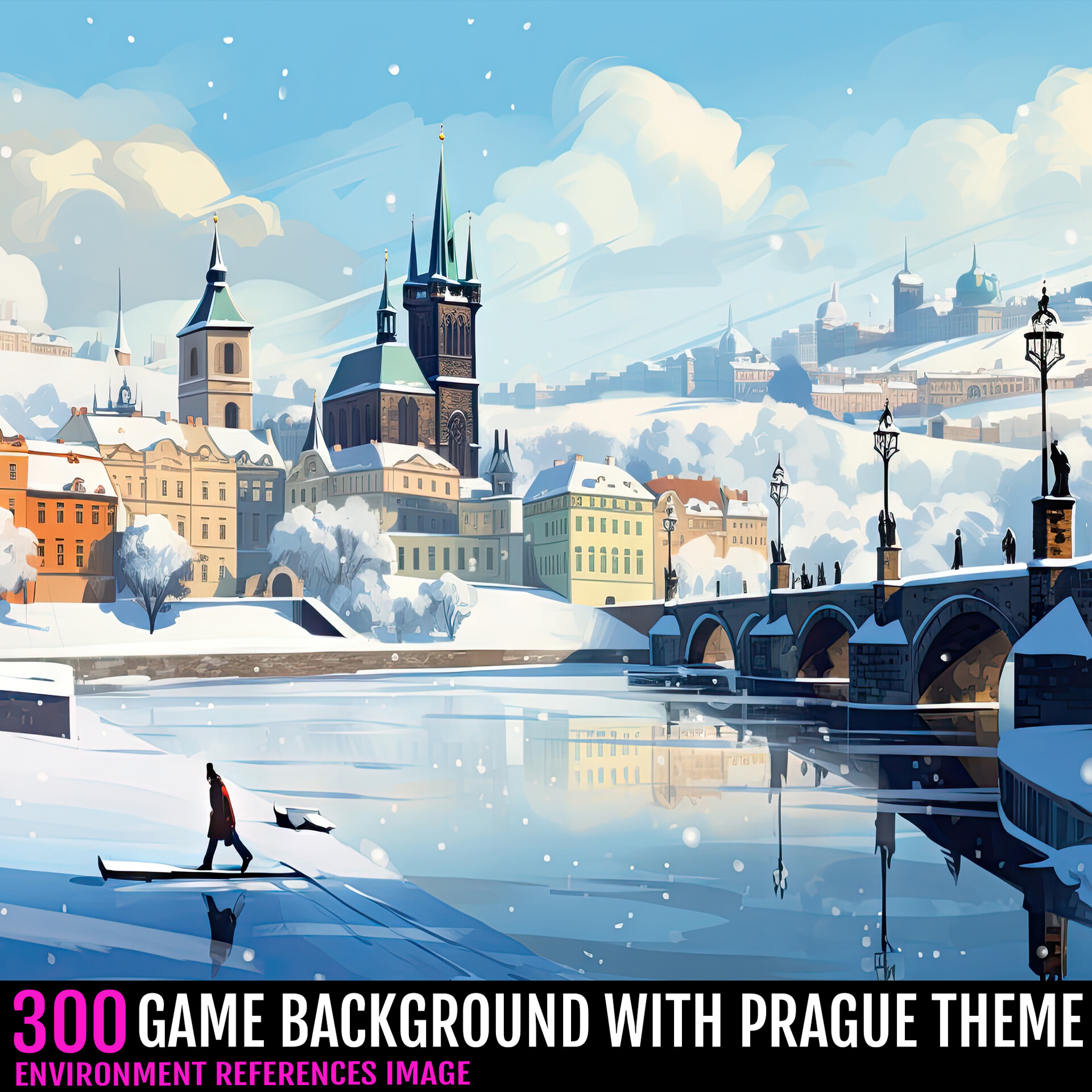 ArtStation - 300 GAME BACKGROUND WITH PRAGUE THEME / 4K