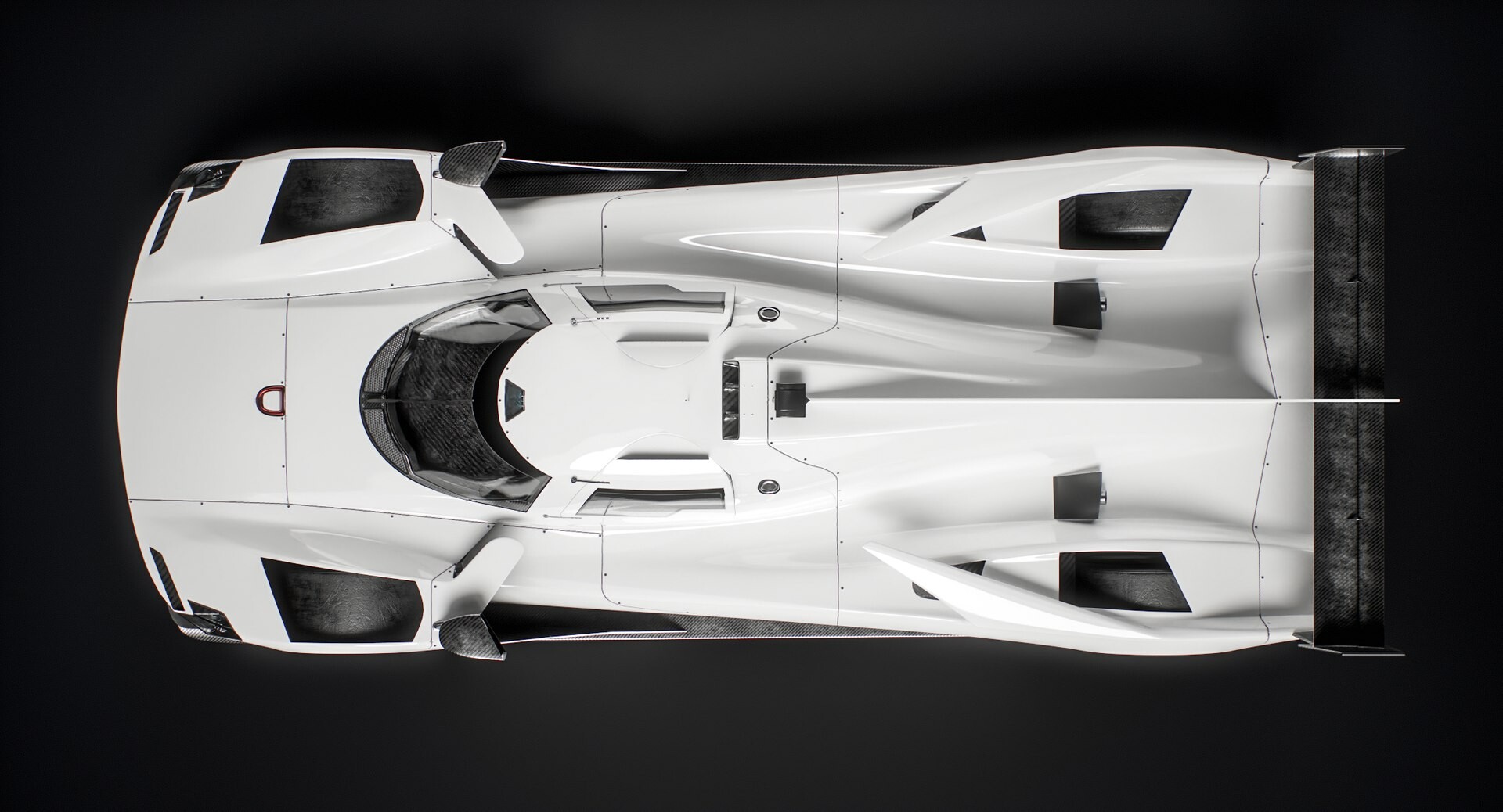 OpticalDreamSoft - Cadillac V-LMDh Hypercar 2023 White Mockup PBR 3D model