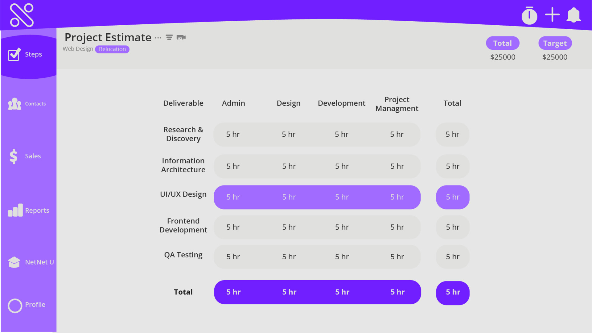 ArtStation - Project Estimate UI Screen