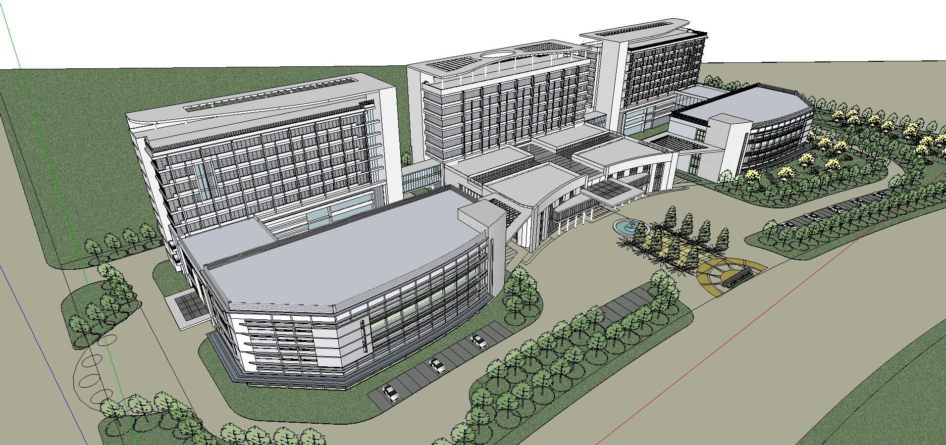fumaxliu - Sketchup City social Building-Hospital -083