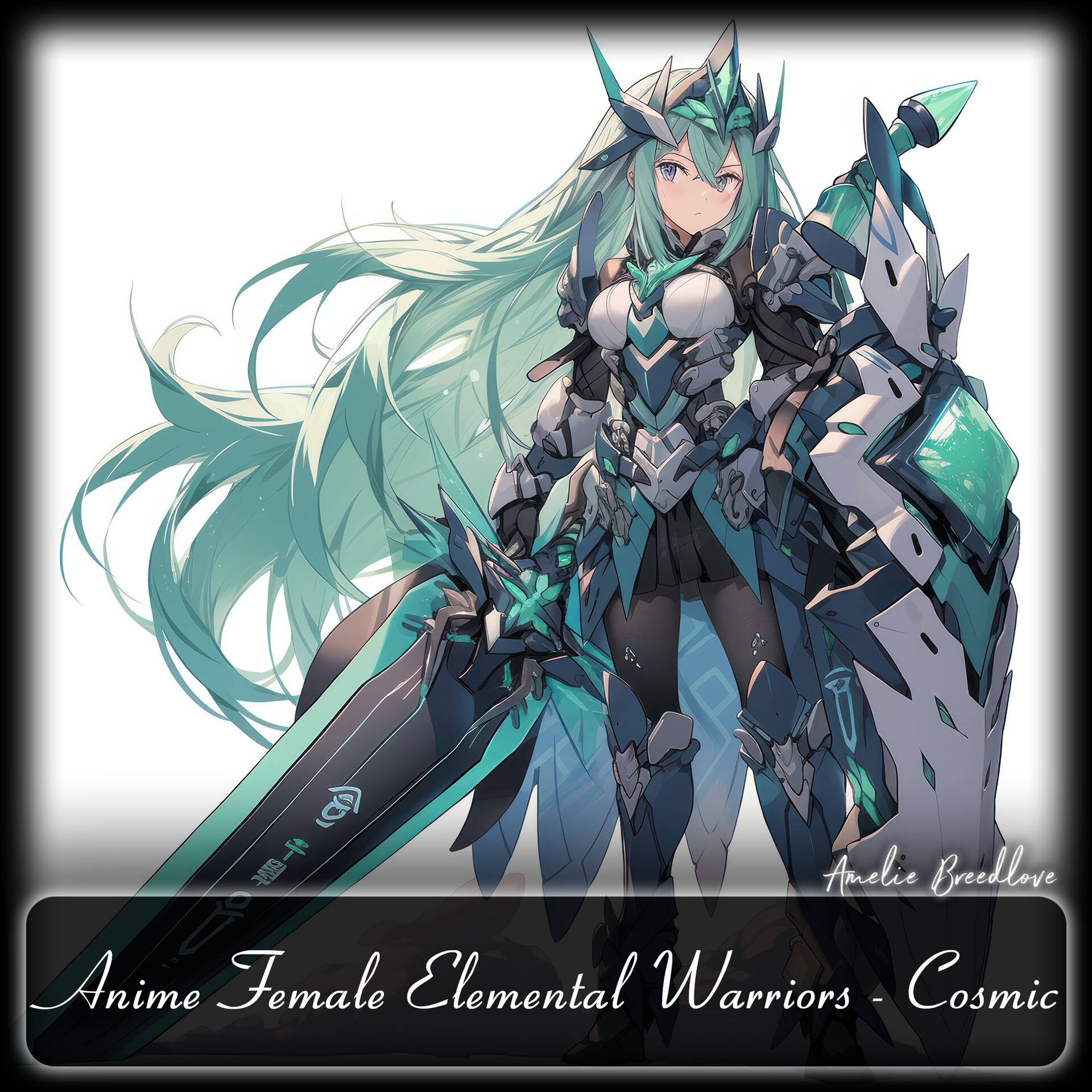ArtStation - 200 Anime Female Elemental Warriors - Cosmic (Full Body ...